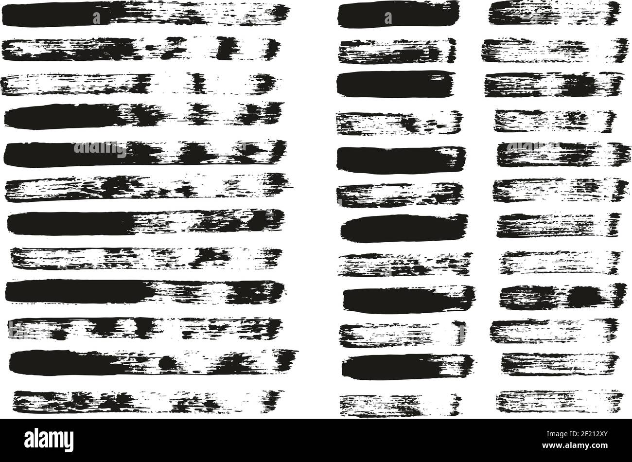 Flat Paint Brush Thin Straight Lines High Detail Abstract Vector ...