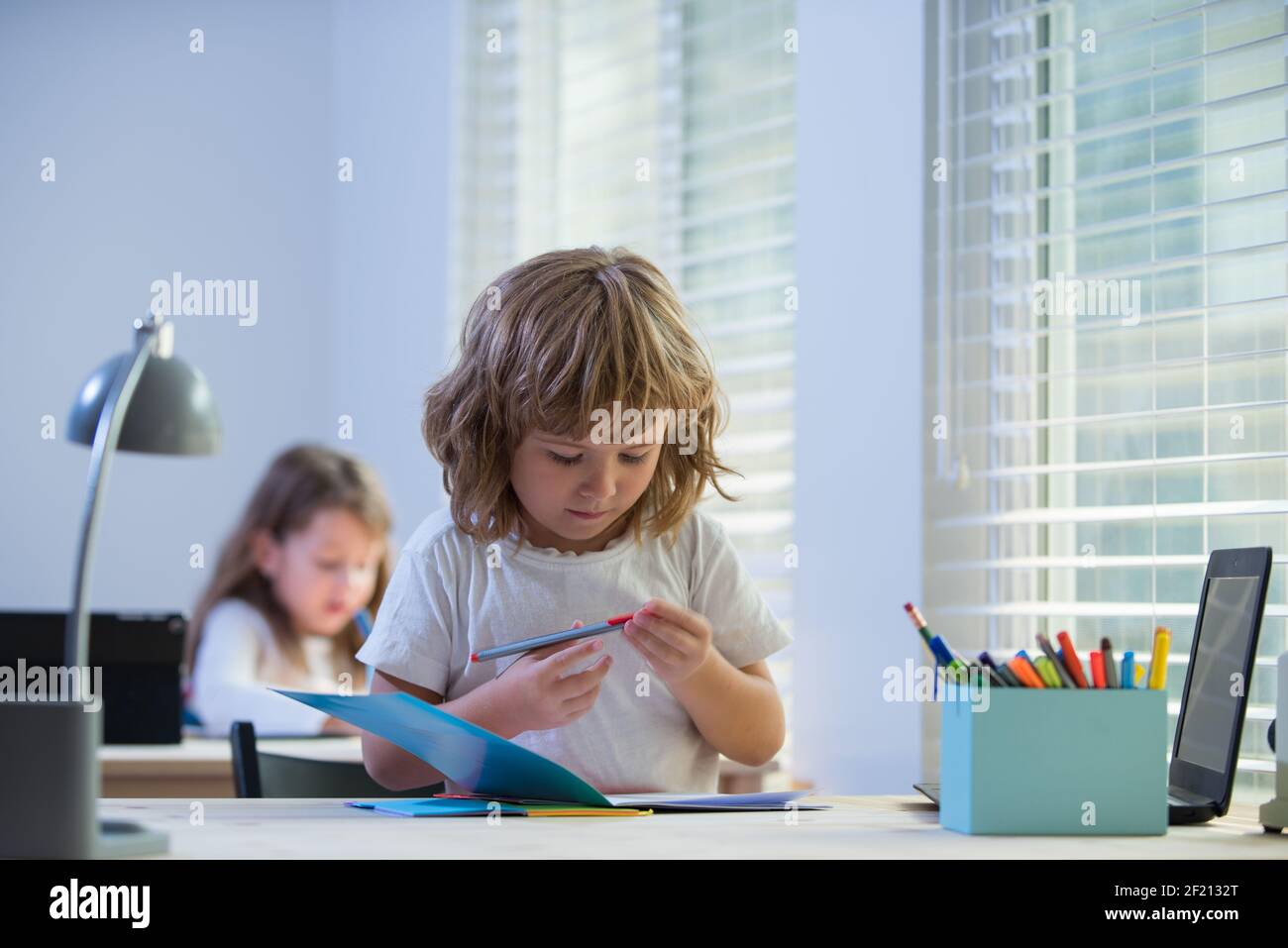 Knowledge day. Schooling days. Back to school. Elementary school kids ...