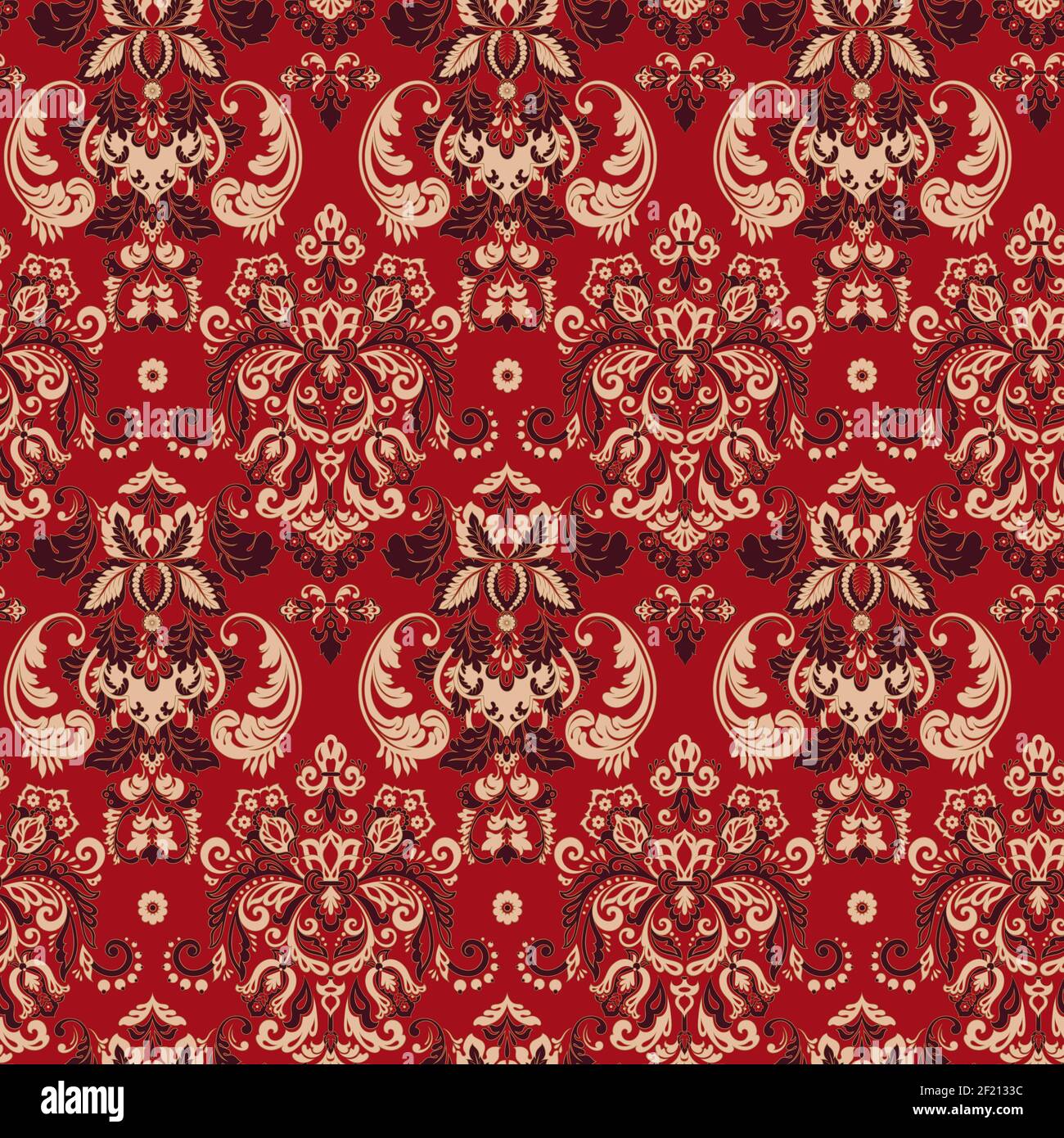 Vector Baroque floral pattern. classic floral ornament Stock Vector ...