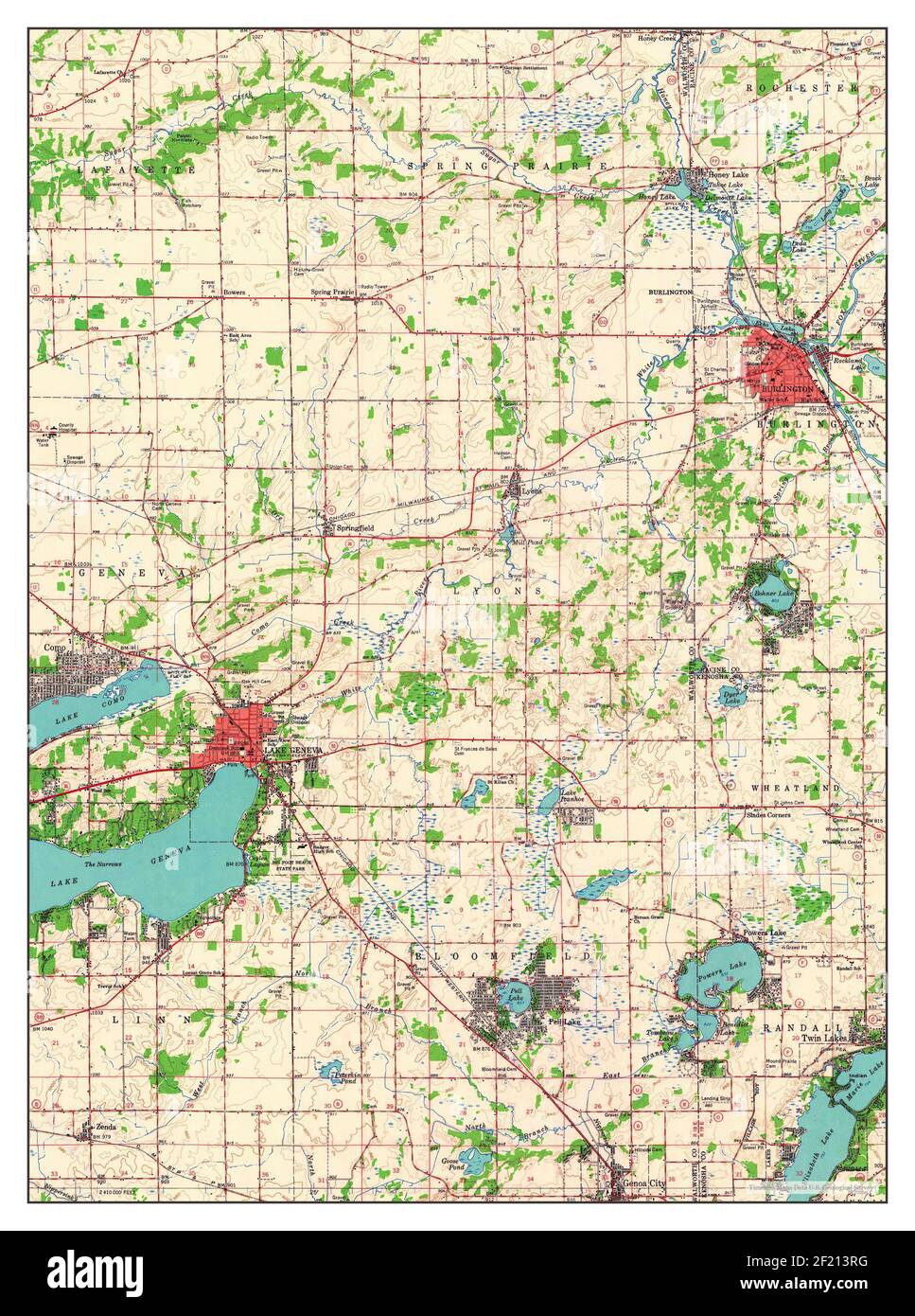 Map of lake geneva wisconsin hi-res stock photography and images - Alamy
