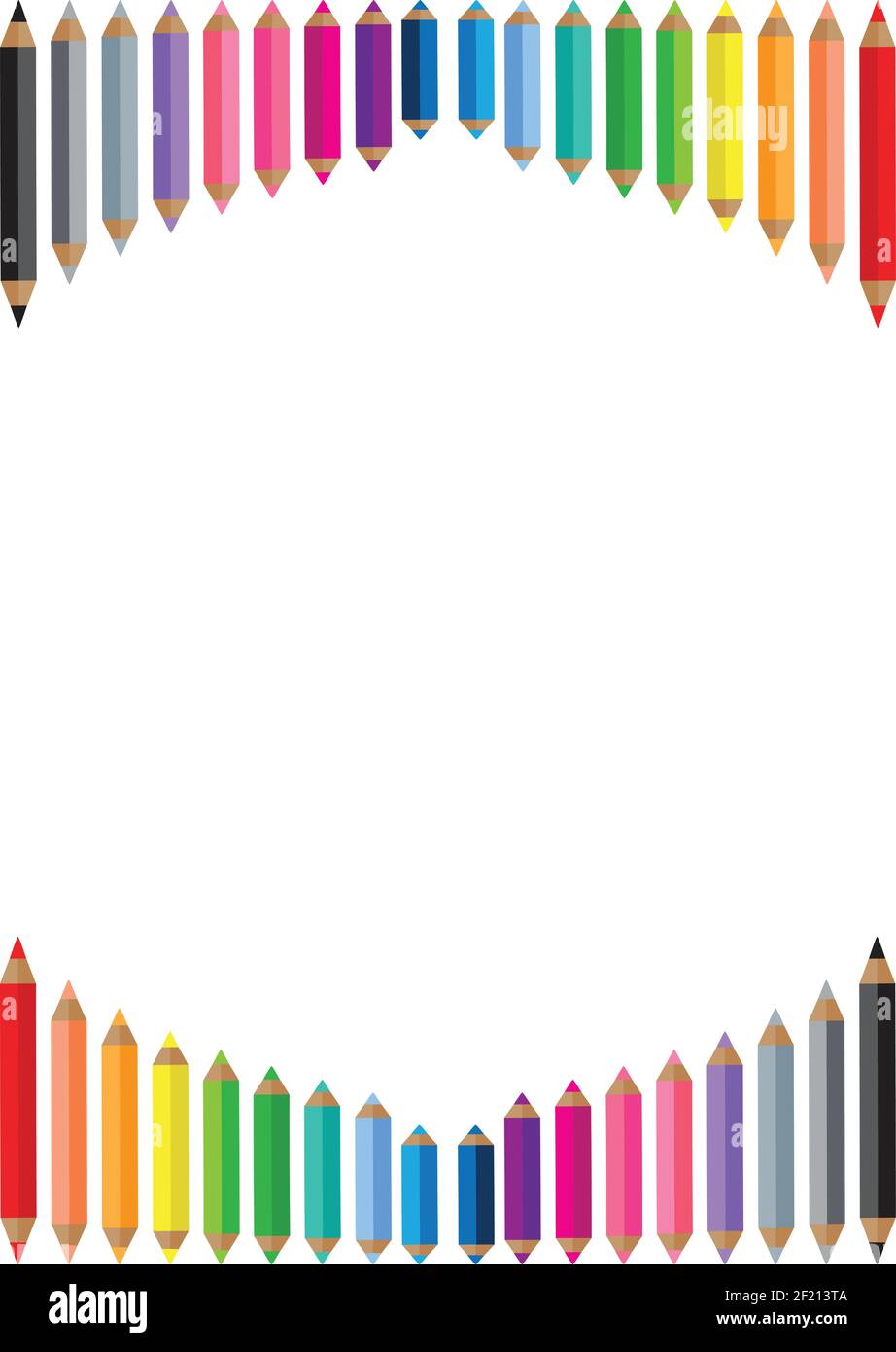 vector colour pencil design background Stock Vector Image & Art - Alamy