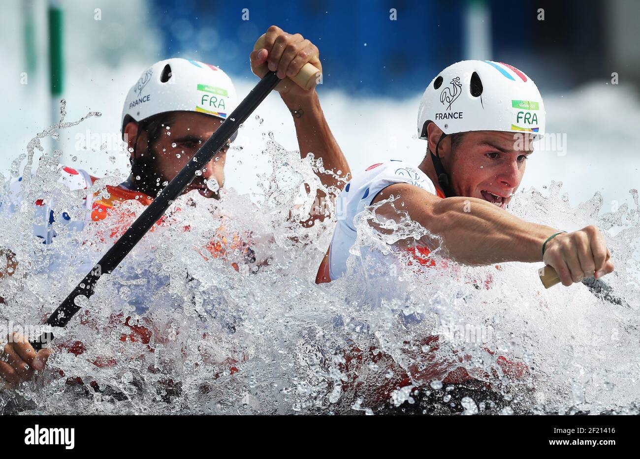 France's Gauthier Klauss and Matthieu Peche during the Men's Canoe ...