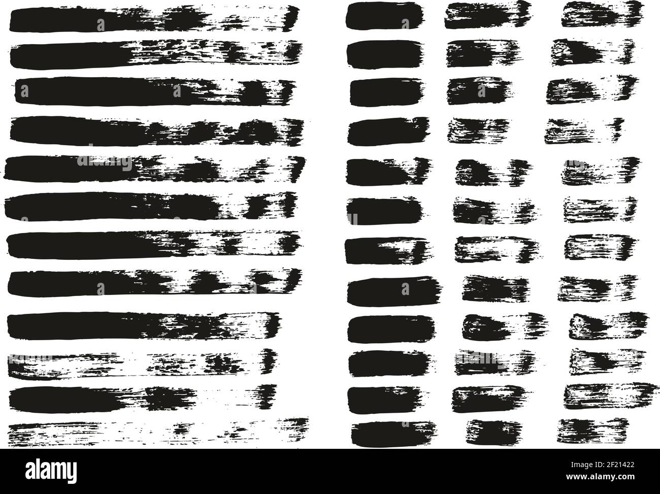 Flat Paint Brush Thin Straight Lines High Detail Abstract Vector ...