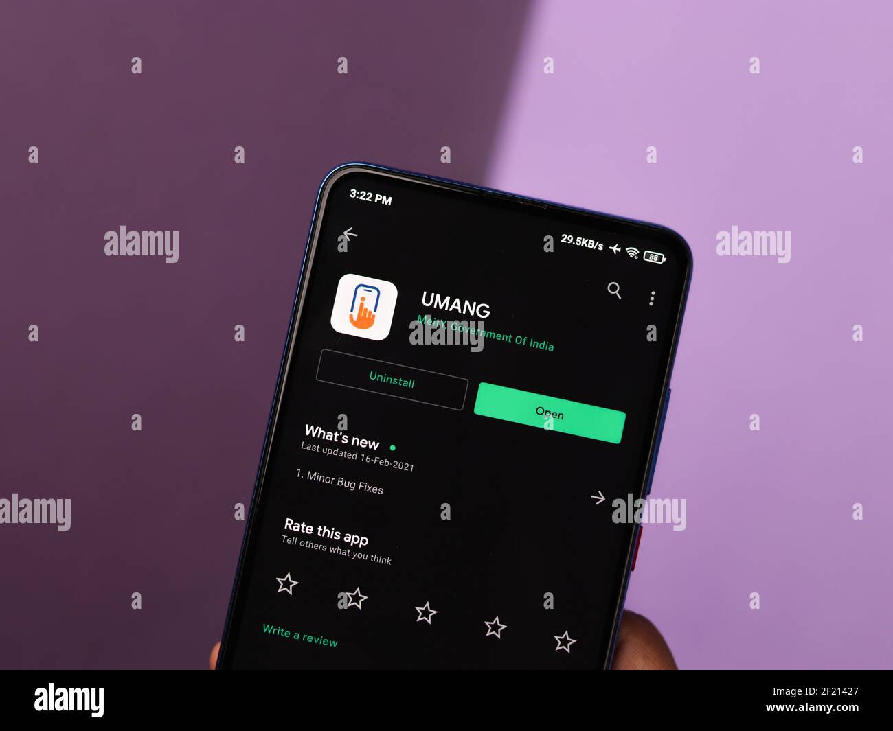 Assam, india - March 10, 2021 : UMANG app logo on phone screen stock ...