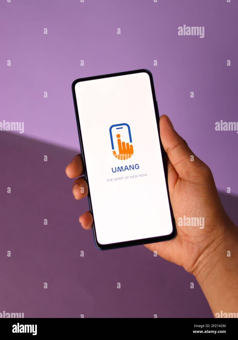 Assam, india - March 10, 2021 : UMANG app logo on phone screen stock ...