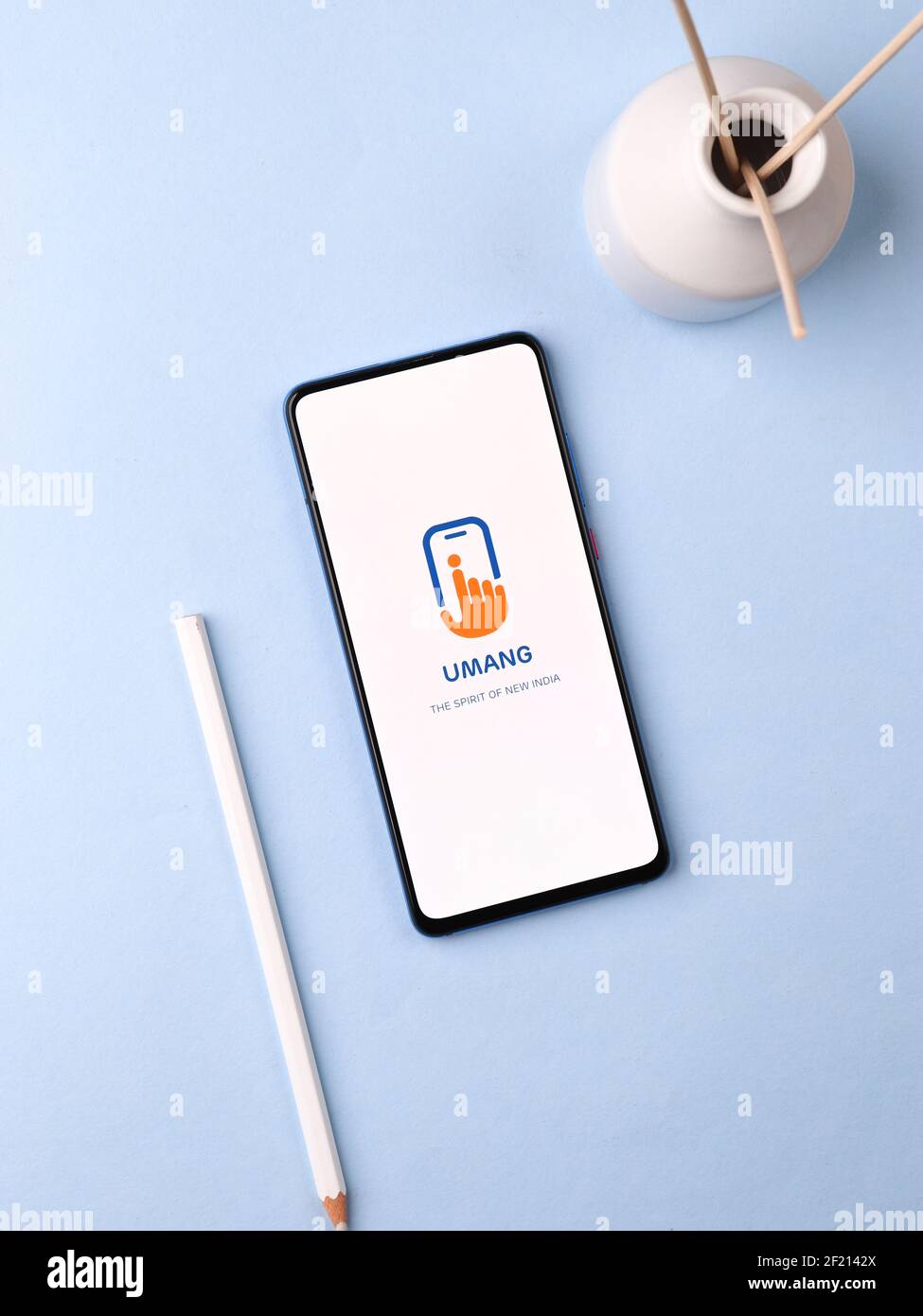 Assam, india - March 10, 2021 : UMANG app logo on phone screen stock ...