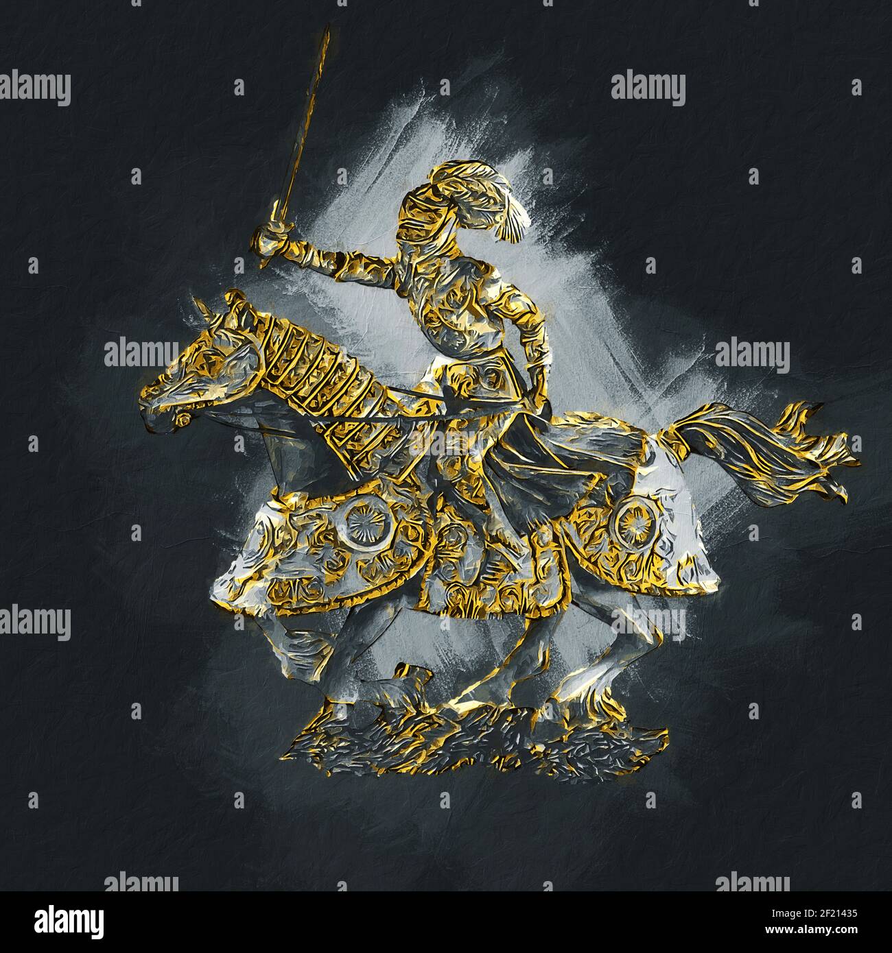 Cavalry charging medieval hi-res stock photography and images - Alamy