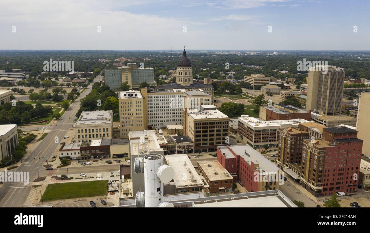 Aerial of kansas city skyline hi-res stock photography and images - Alamy