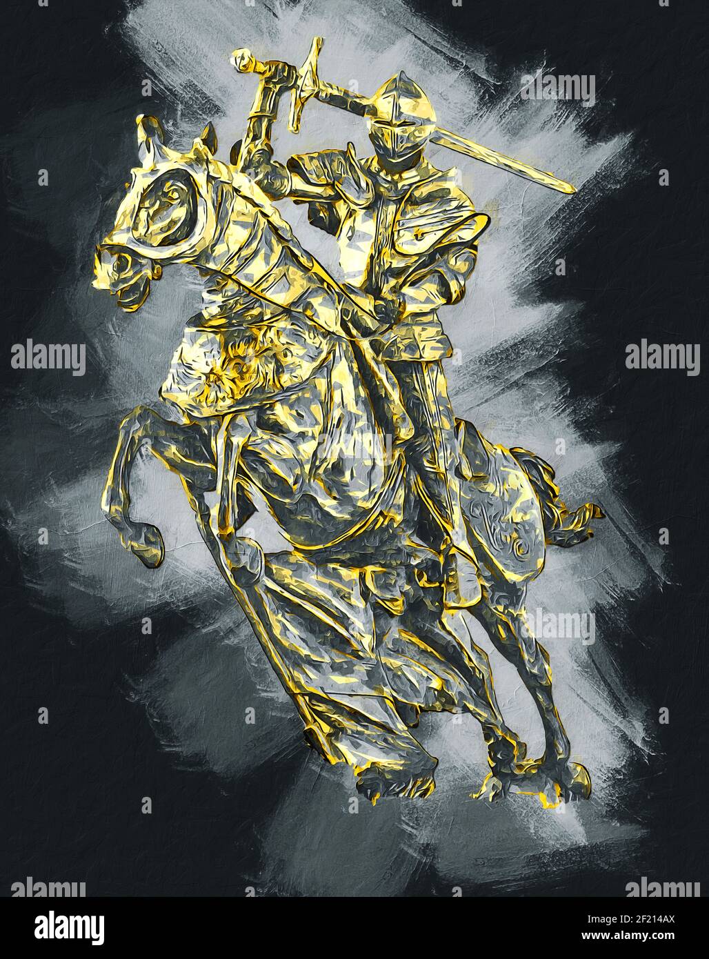 Cavalry charging medieval hi-res stock photography and images - Alamy