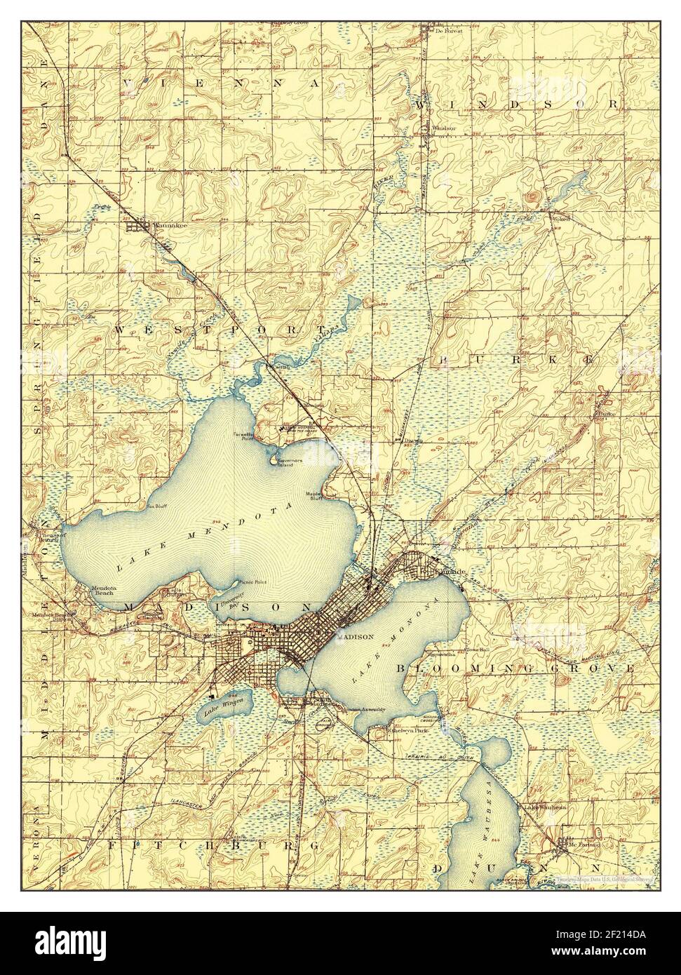 Madison, Wisconsin, map 1906, 1:62500, United States of America by ...