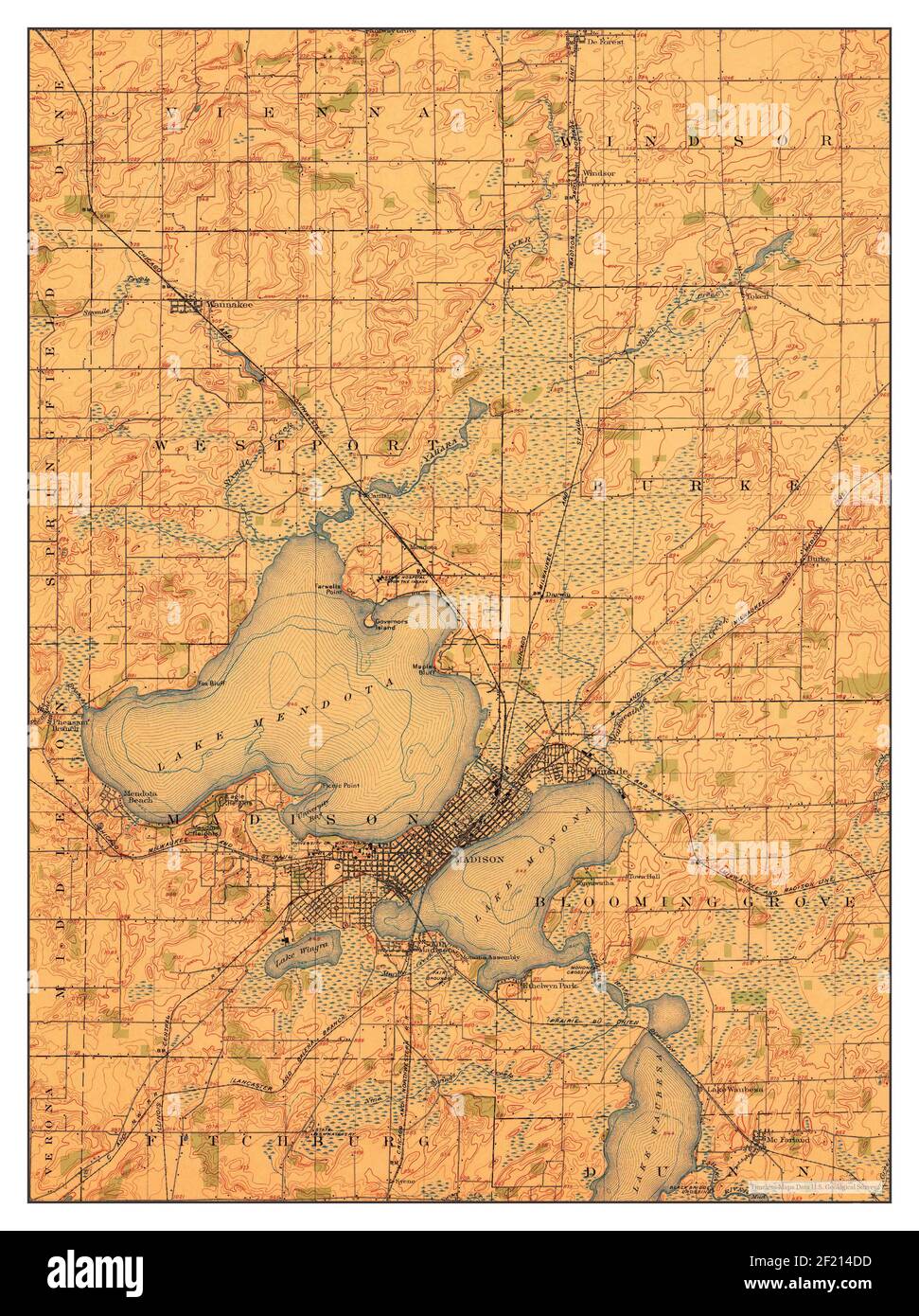 Madison, Wisconsin, map 1906, 1:62500, United States of America by ...