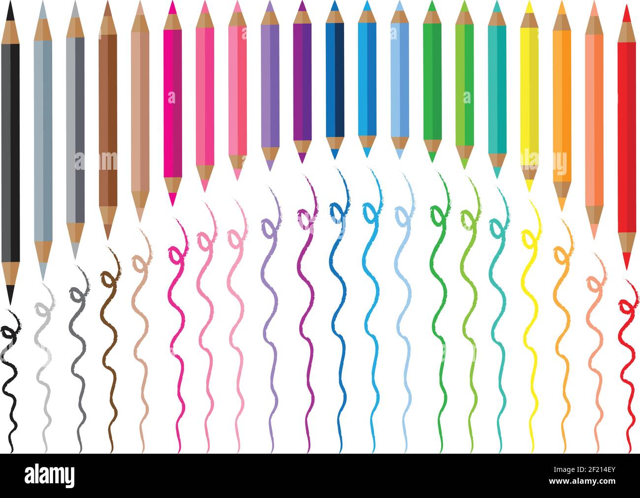 vector colour pencil design background Stock Vector Image & Art - Alamy
