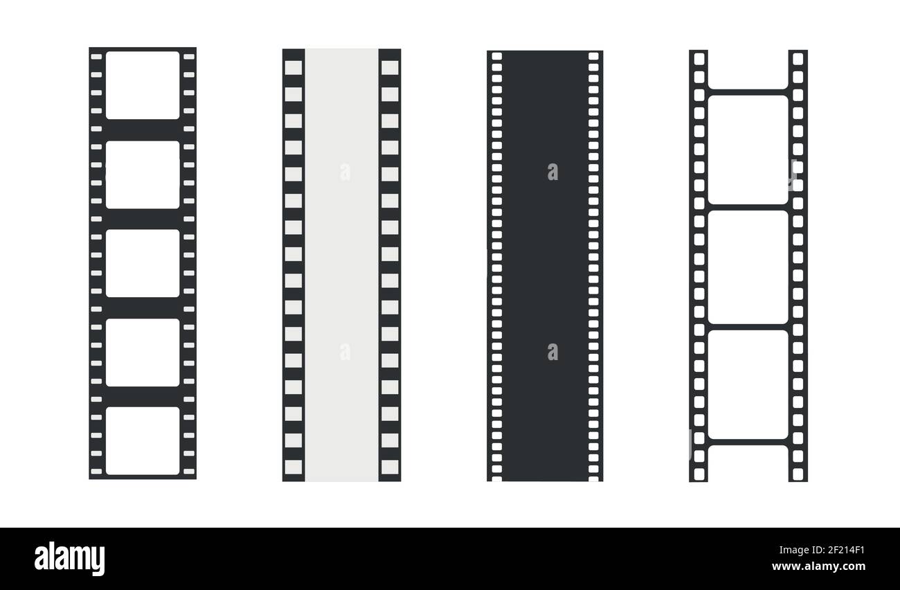 Film strip templates. Negative and strip, media filmstrip. Film roll ...