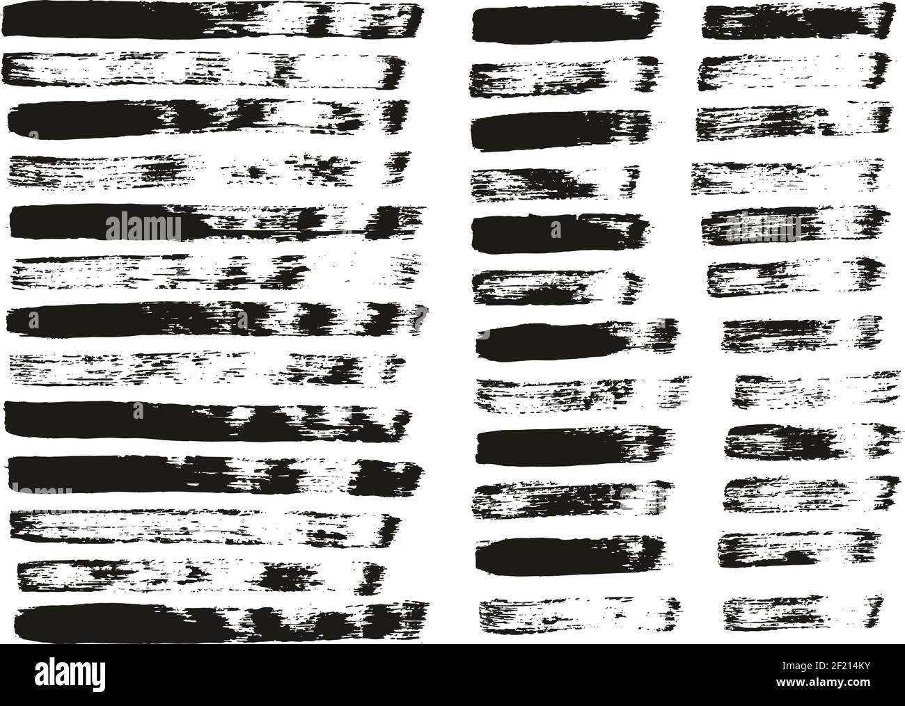 Flat Paint Brush Thin Straight Lines High Detail Abstract Vector ...