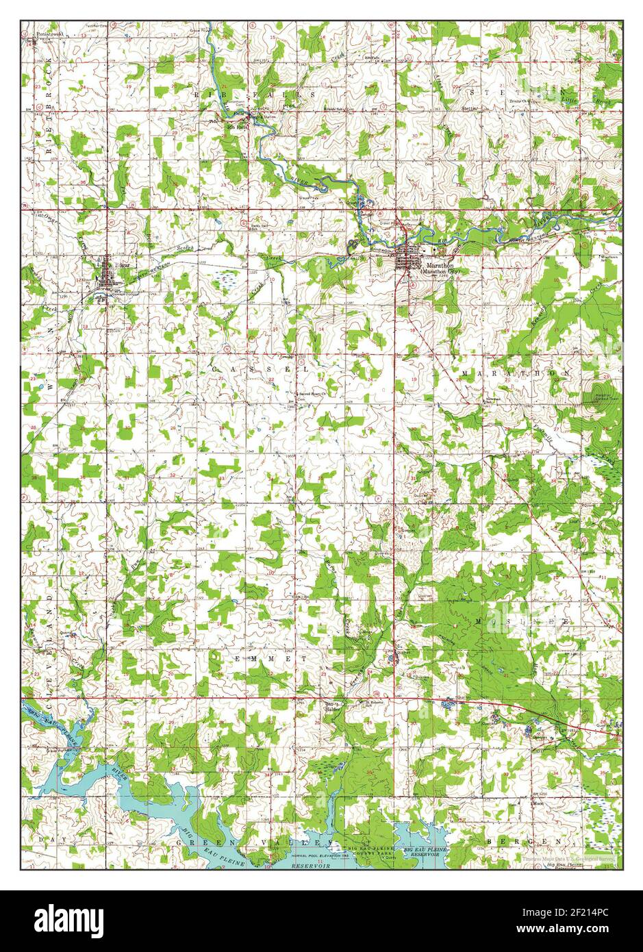 Map of marathon wisconsin Cut Out Stock Images & Pictures - Alamy