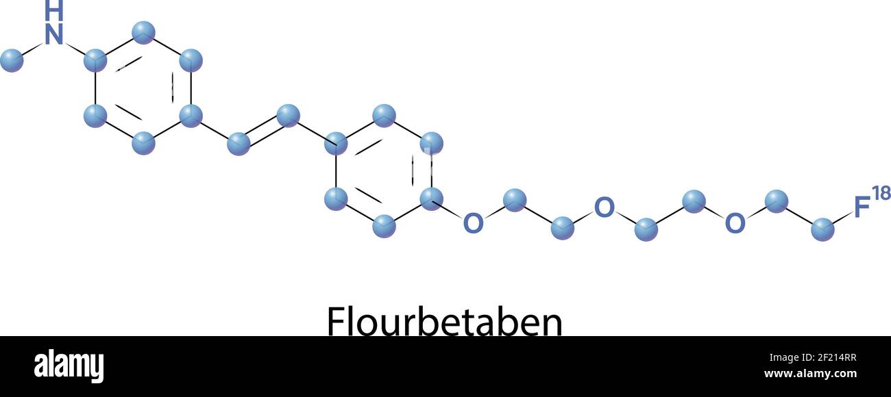 Florbetaben is a diagnostic radiotracer in the brain Stock Vector Image ...