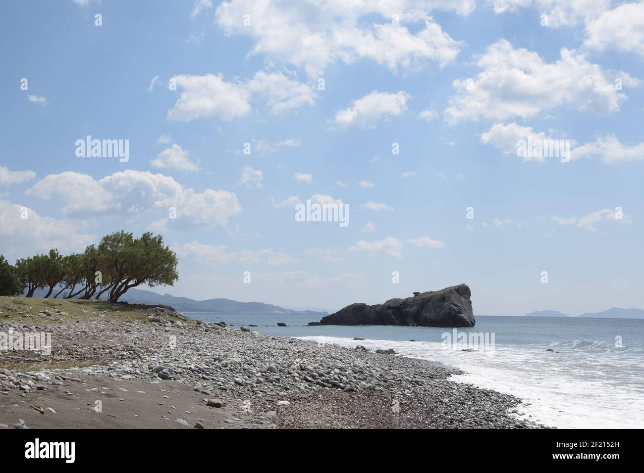 Dionyssos Beach in Crete Stock Photo - Alamy