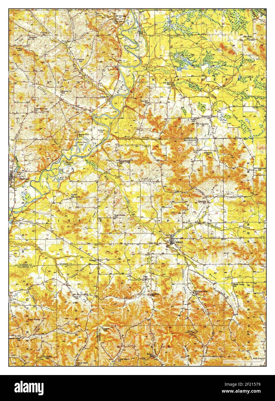 Melrose map Cut Out Stock Images & Pictures - Alamy