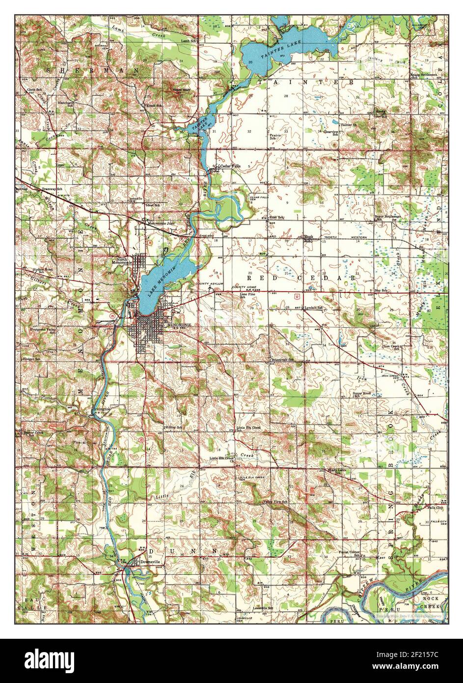 Menomonie map Cut Out Stock Images & Pictures - Alamy