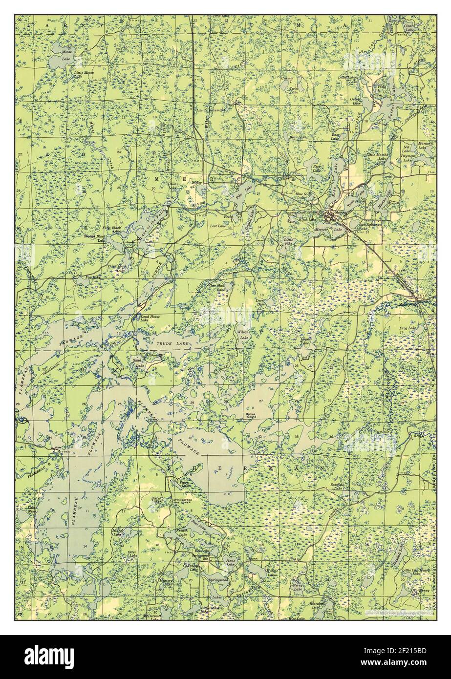 Map of mercer wisconsin hi-res stock photography and images - Alamy