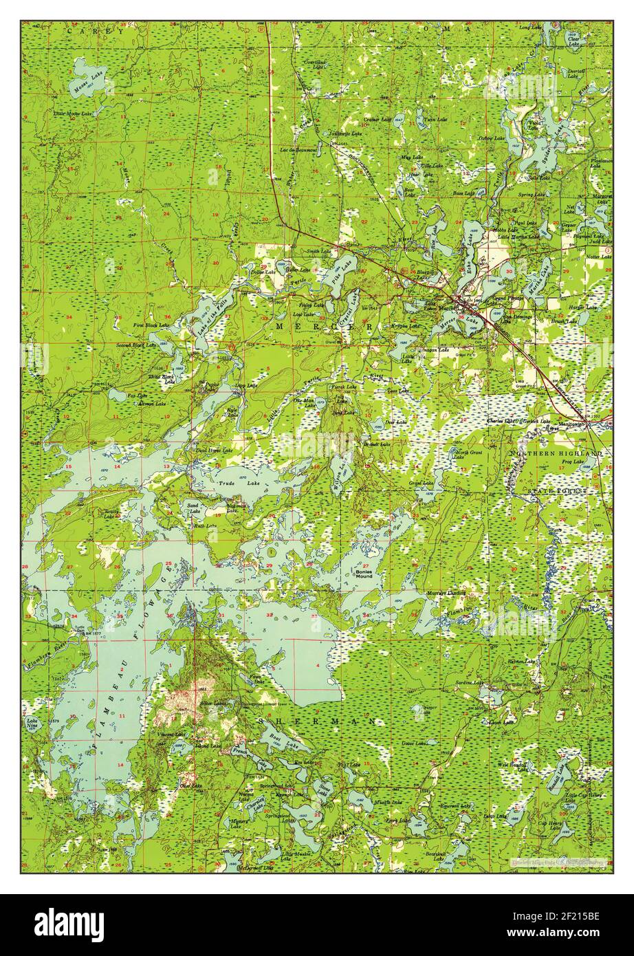 Map of mercer wisconsin hi-res stock photography and images - Alamy
