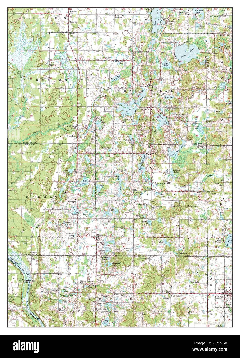 Map of milltown wisconsin hi-res stock photography and images - Alamy