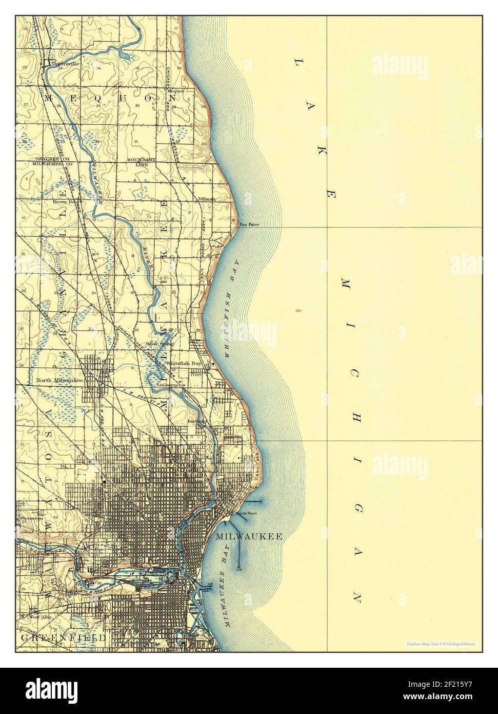 Milwaukee street map hi-res stock photography and images - Alamy
