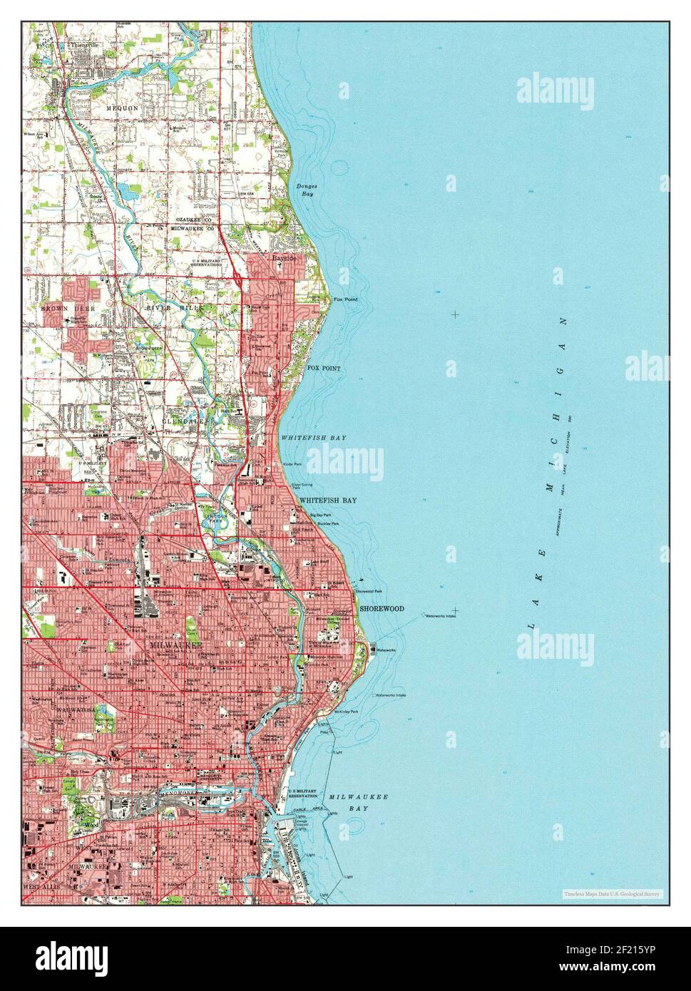 Milwaukee, Wisconsin, map 1958, 1:62500, United States of America by ...