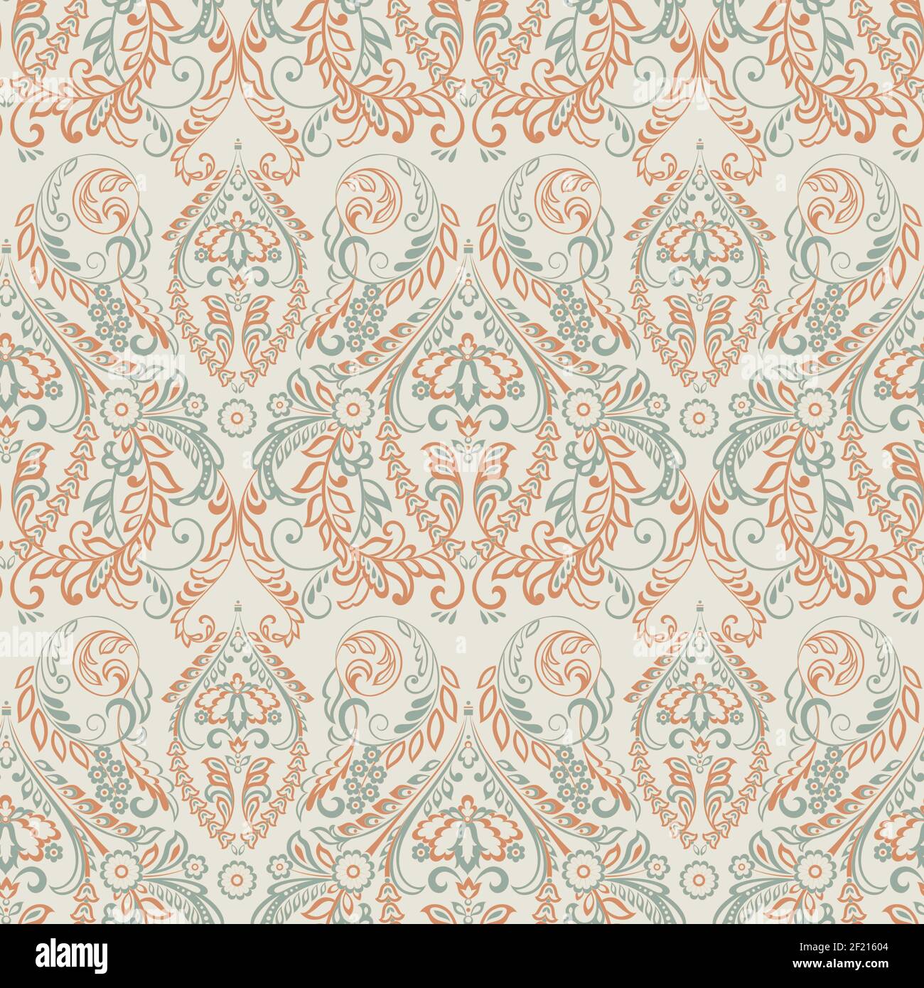 Baroque seamless floral pattern. Vector classic floral ornament Stock ...