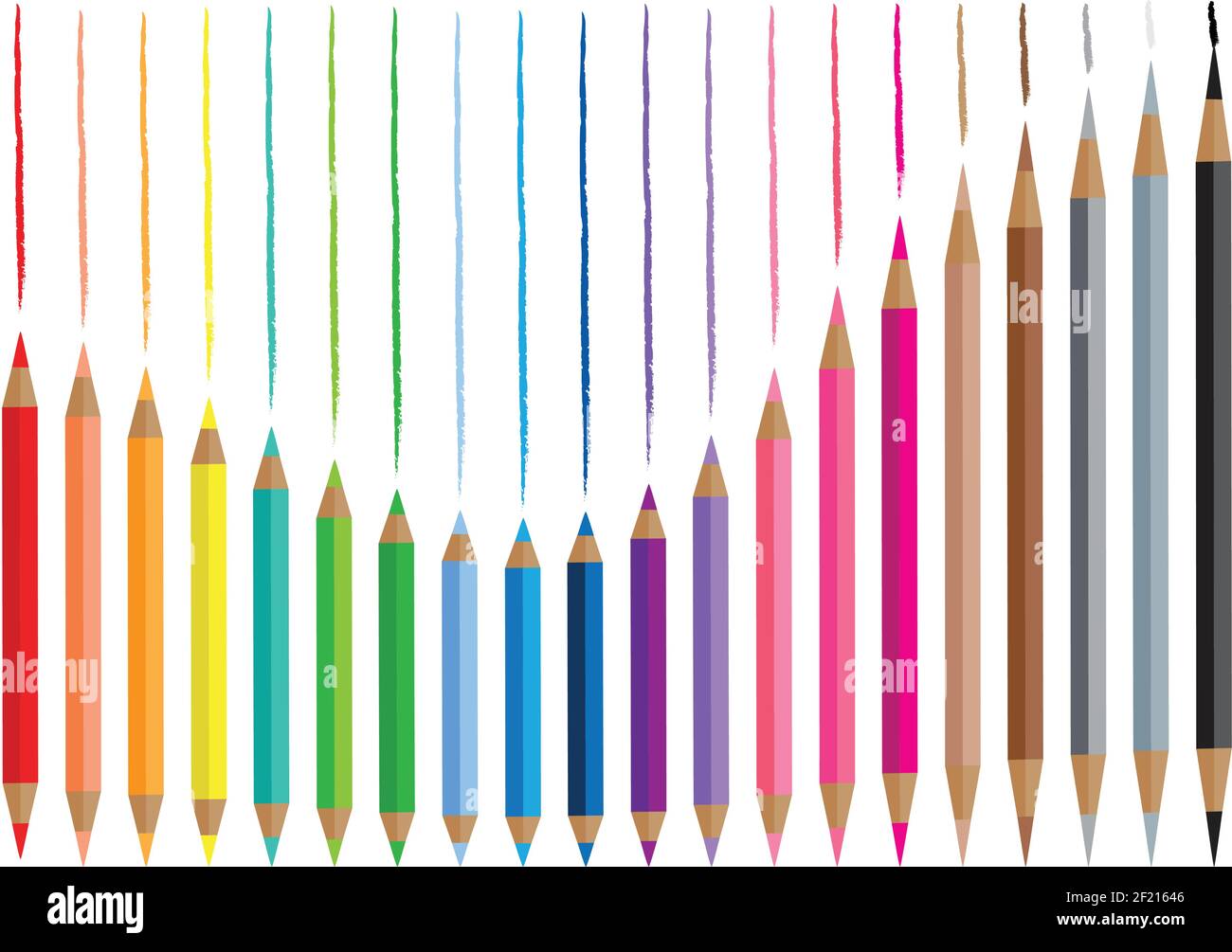 vector colour pencil design background Stock Vector Image & Art - Alamy