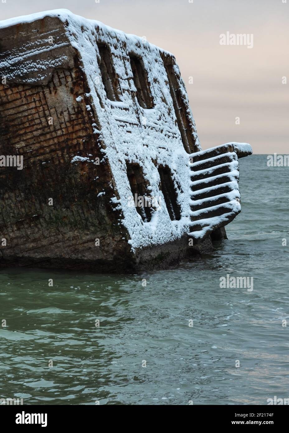 Abandoned military northern fort in a winter Stock Photo - Alamy