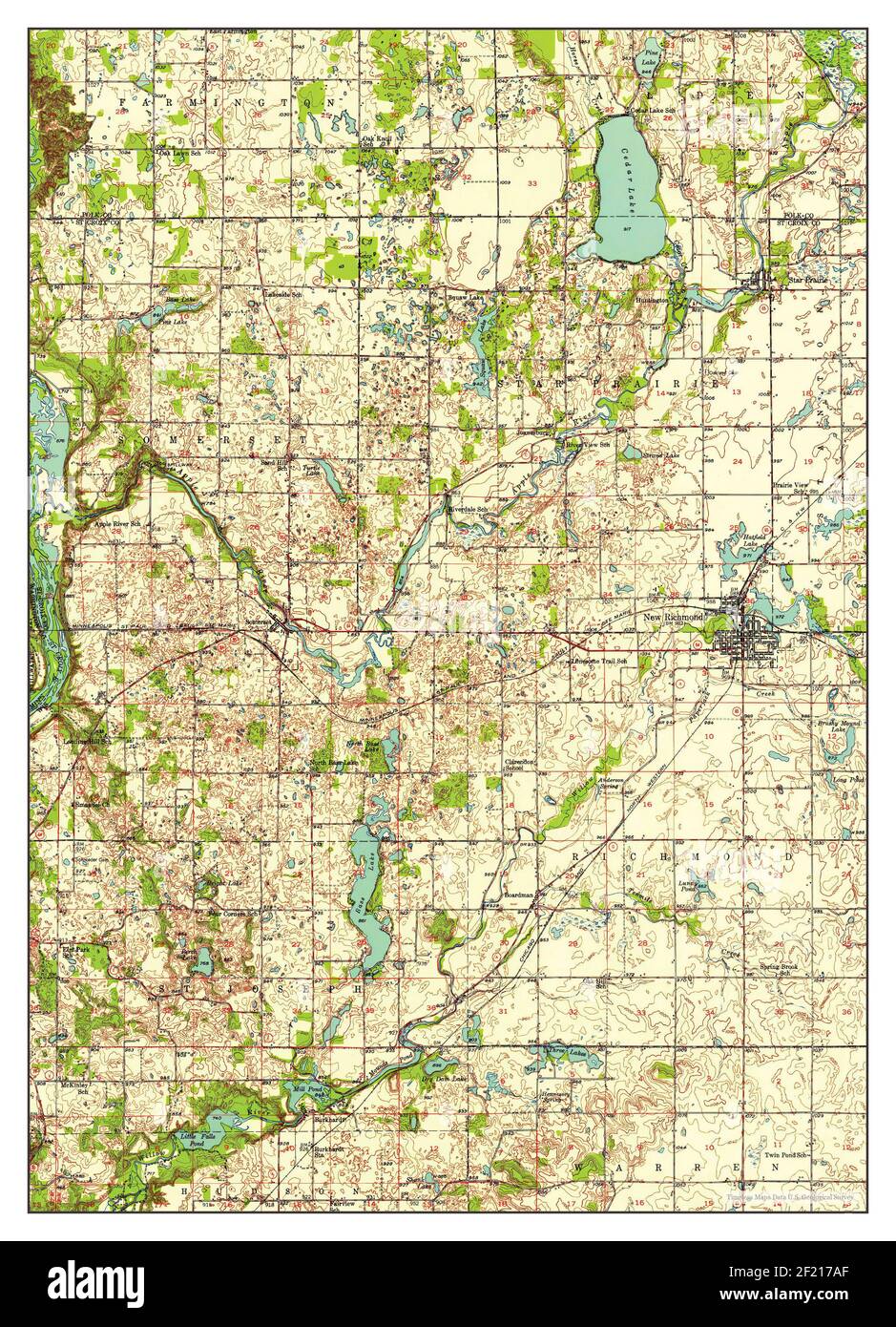 Map of new richmond wisconsin hi-res stock photography and images - Alamy