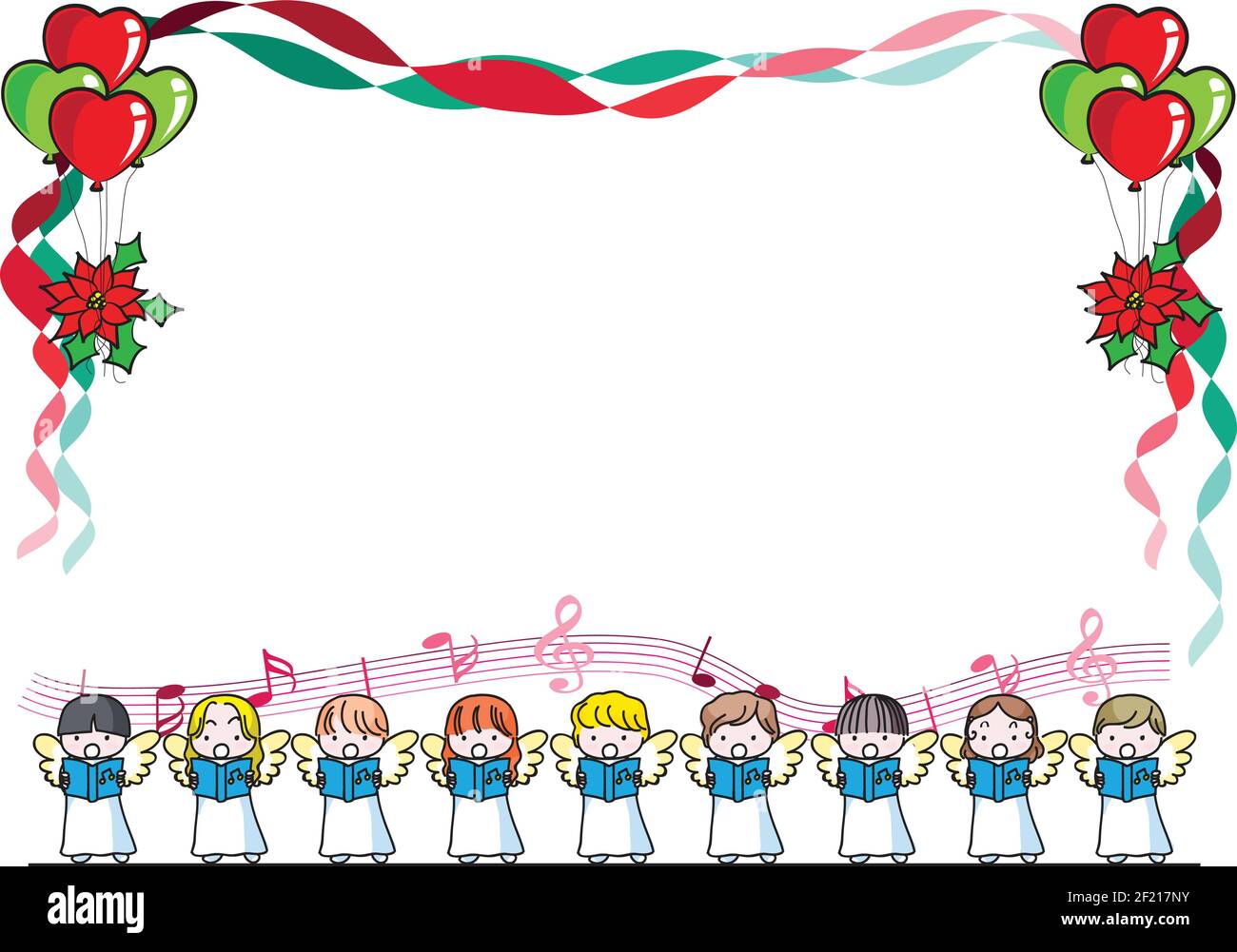 vector Vector illustration cartoon angel frame background Stock Vector ...