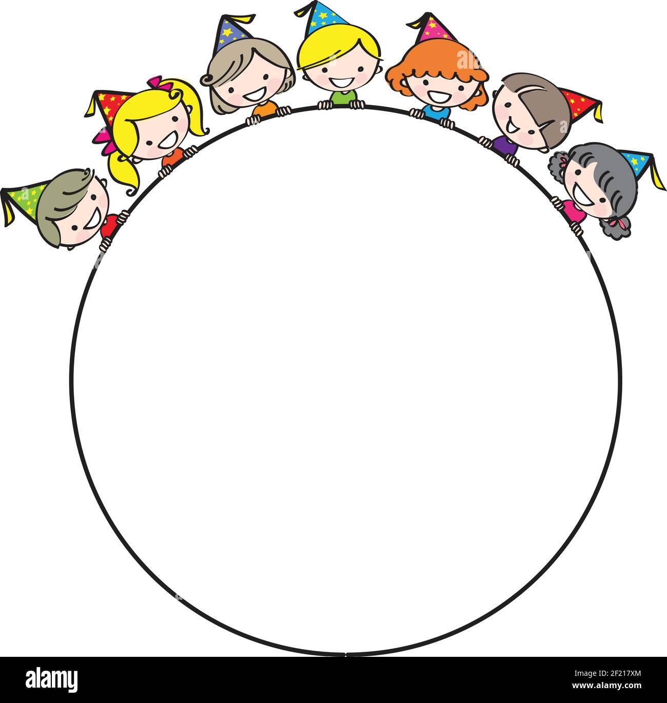 vector cartoon party hat kids background Stock Vector Image & Art - Alamy