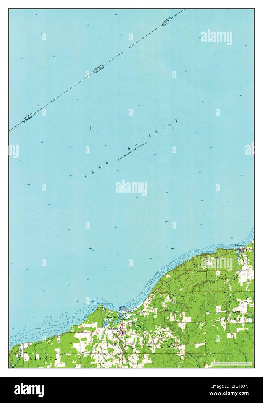 Map of port wing wisconsin hi-res stock photography and images - Alamy