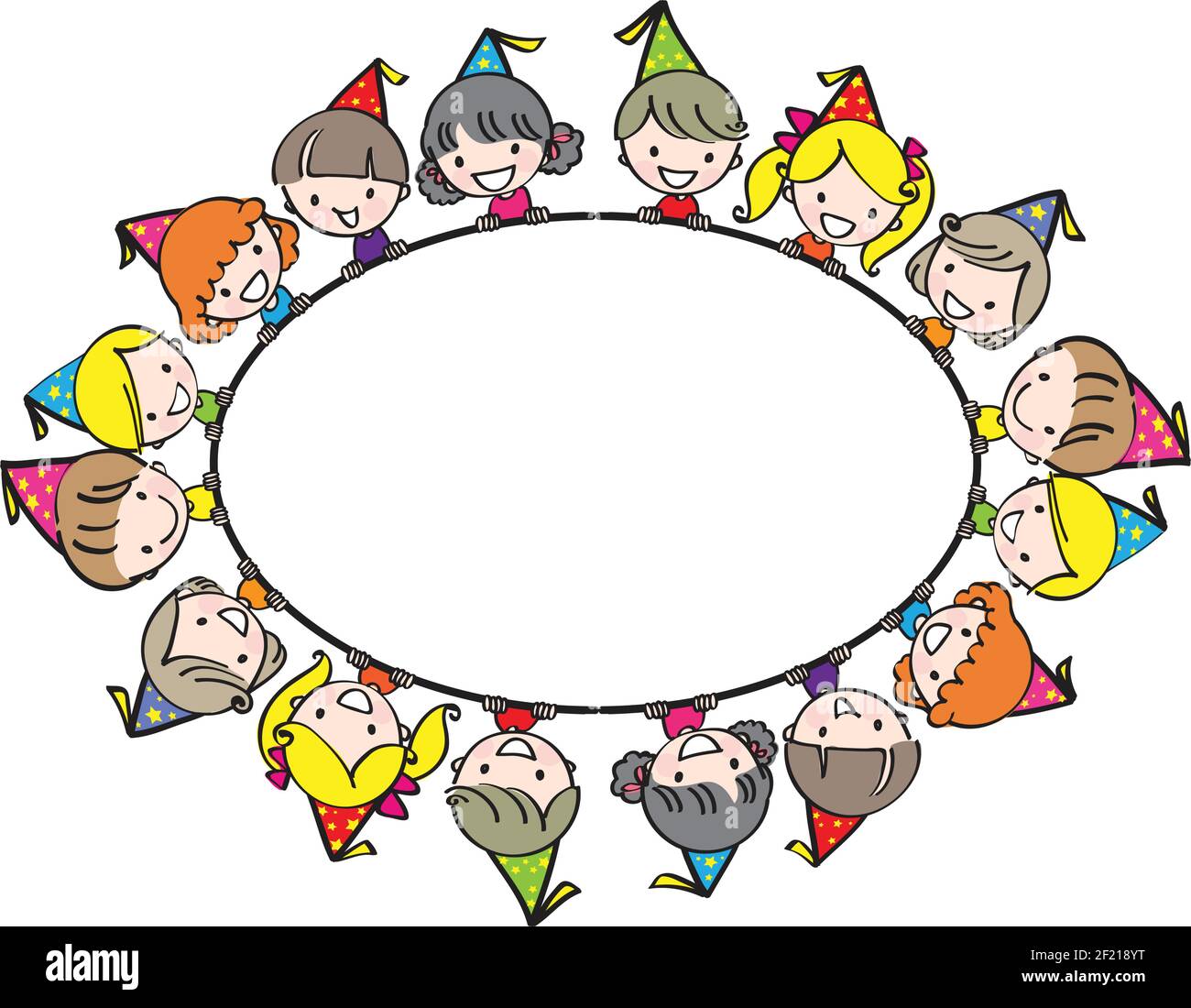 vector cartoon merry Christmas kids background Stock Vector Image & Art ...