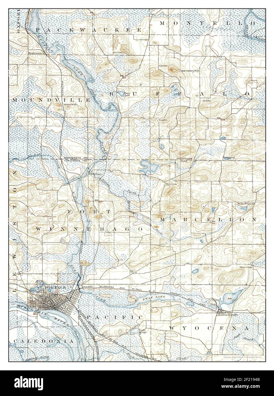 Map of portage wisconsin hi-res stock photography and images - Alamy