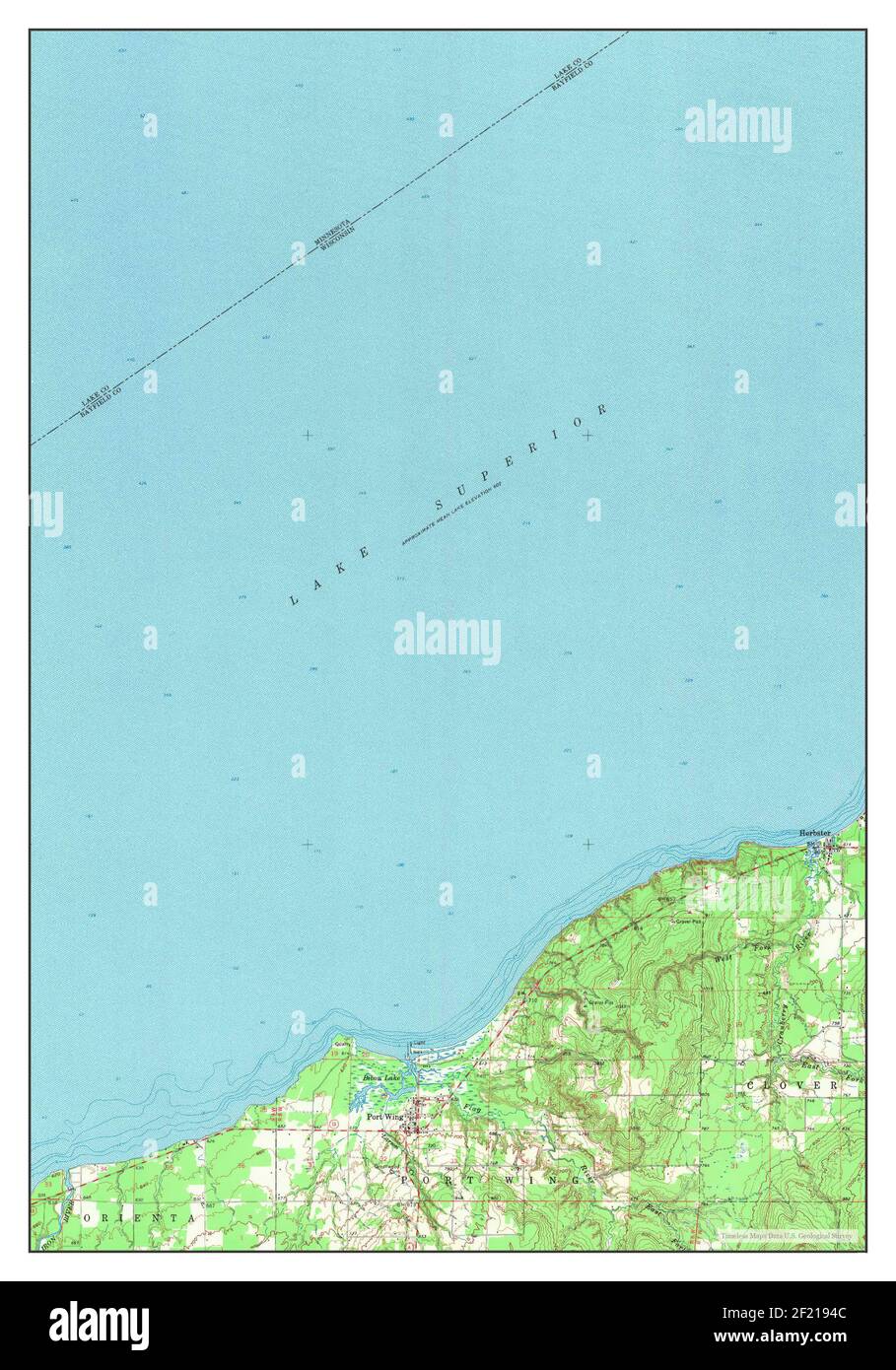 Port wing wisconsin map hi-res stock photography and images - Alamy