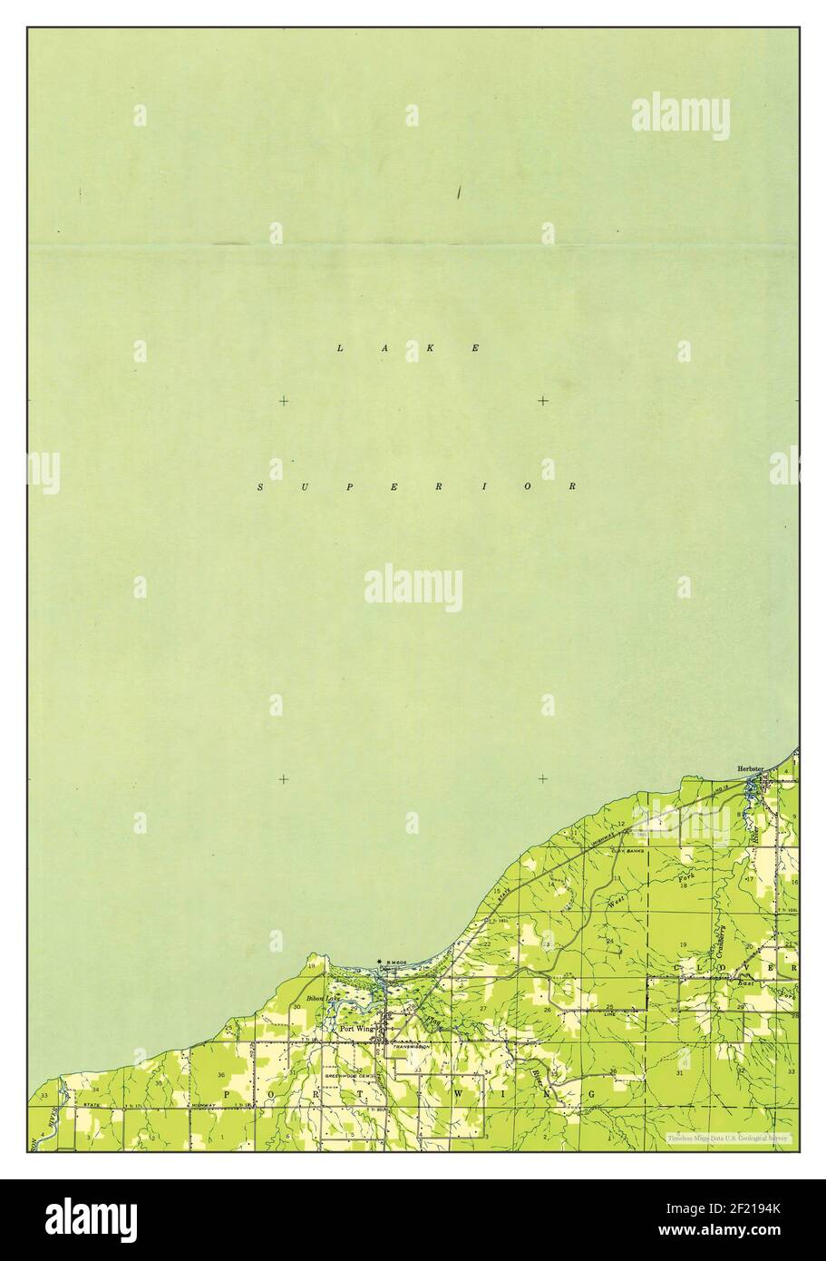 Port Wing, Wisconsin, map 1943, 1:48000, United States of America by ...