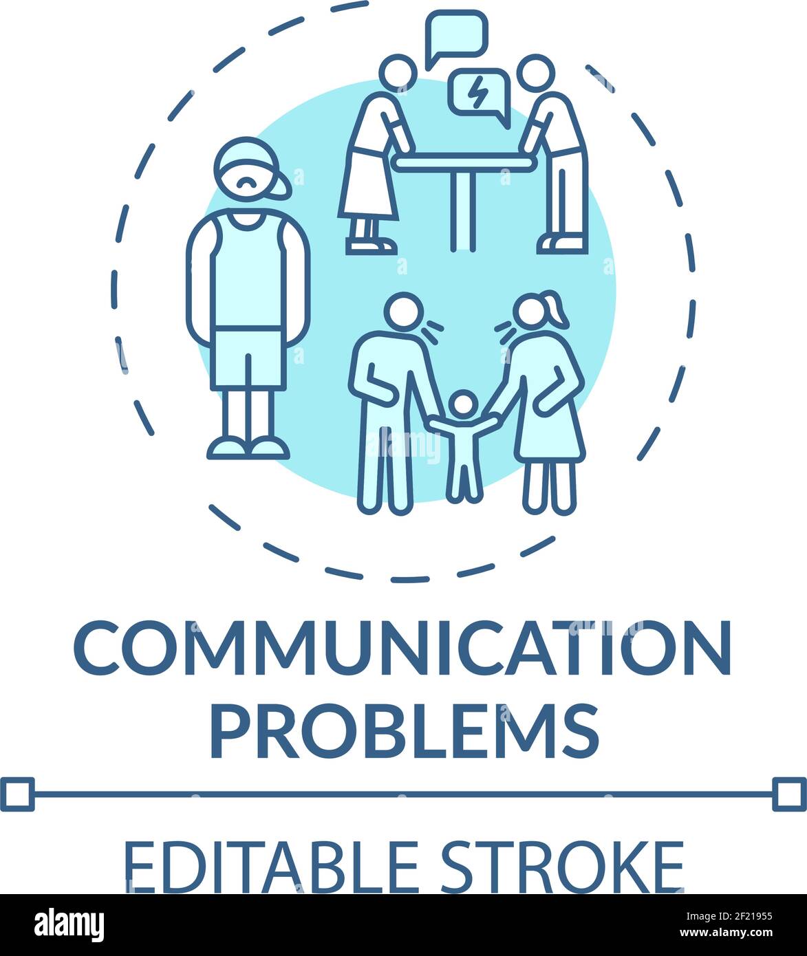 Listen to your problems Stock Vector Images - Alamy