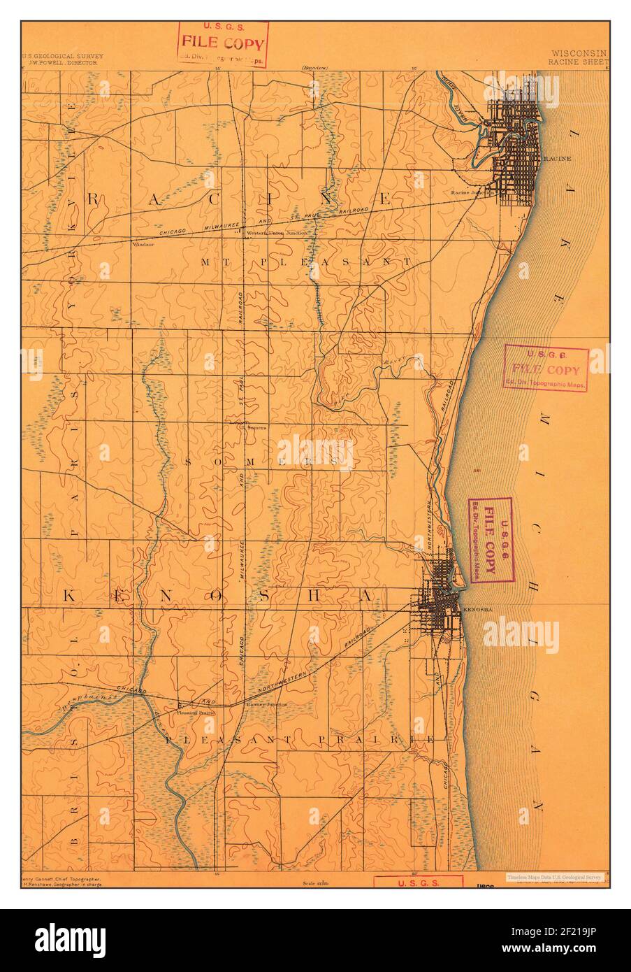 Map of racine wisconsin hi-res stock photography and images - Alamy