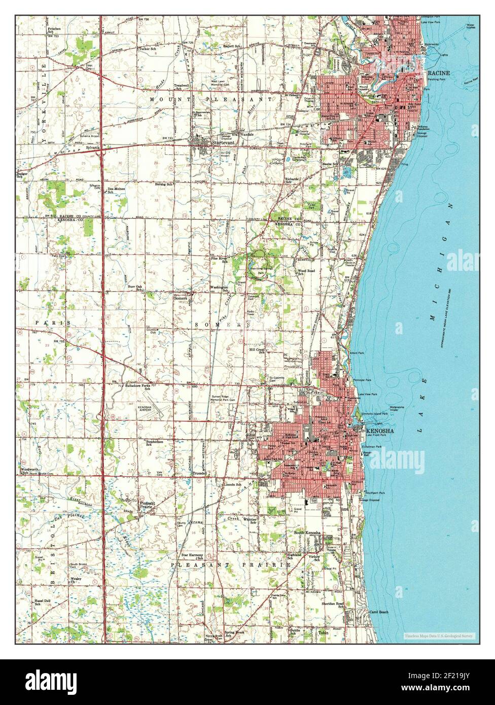 Map of racine wisconsin hi-res stock photography and images - Alamy