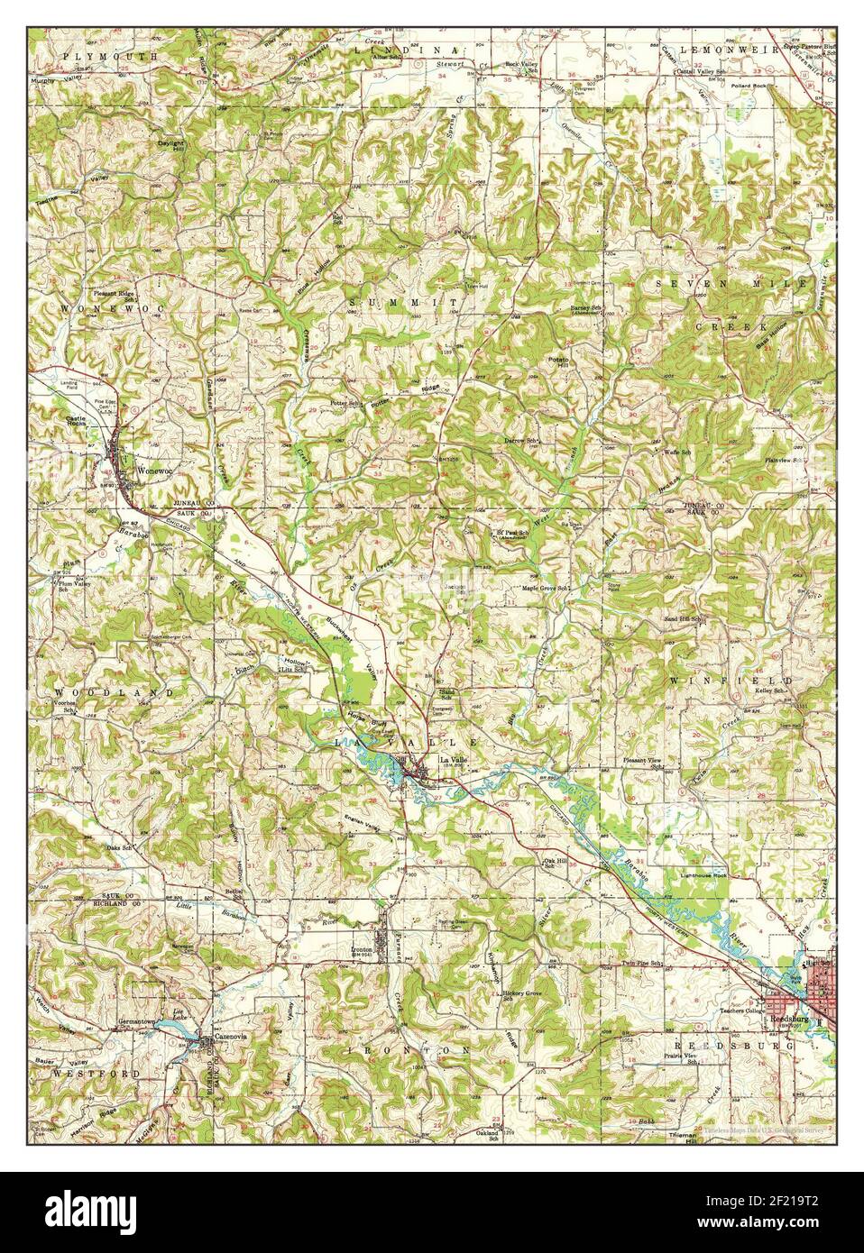 Reedsburg, Wisconsin, map 1956, 1:62500, United States of America by ...