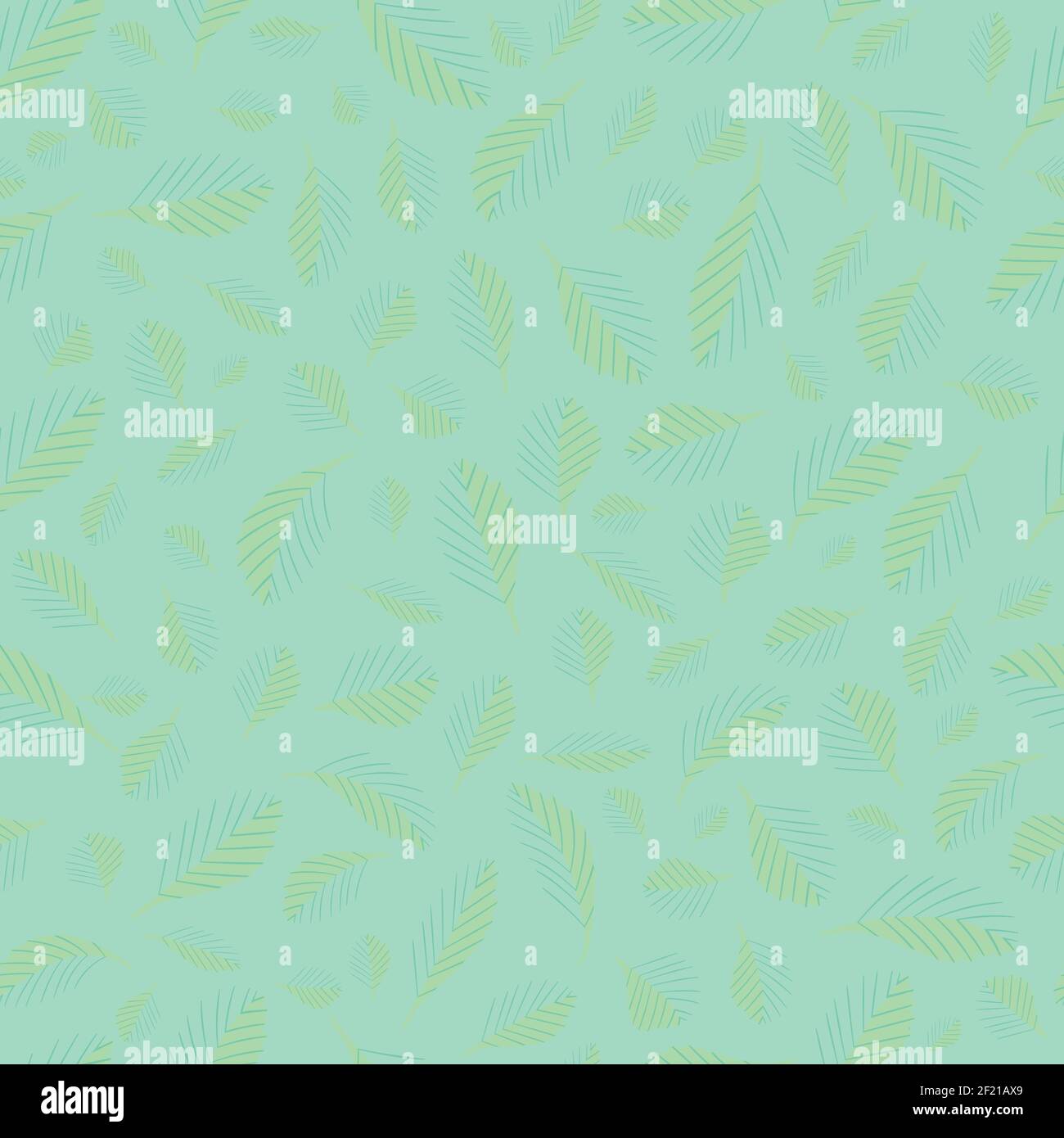 Mono print style scattered tiny leaves seamless vector pattern ...