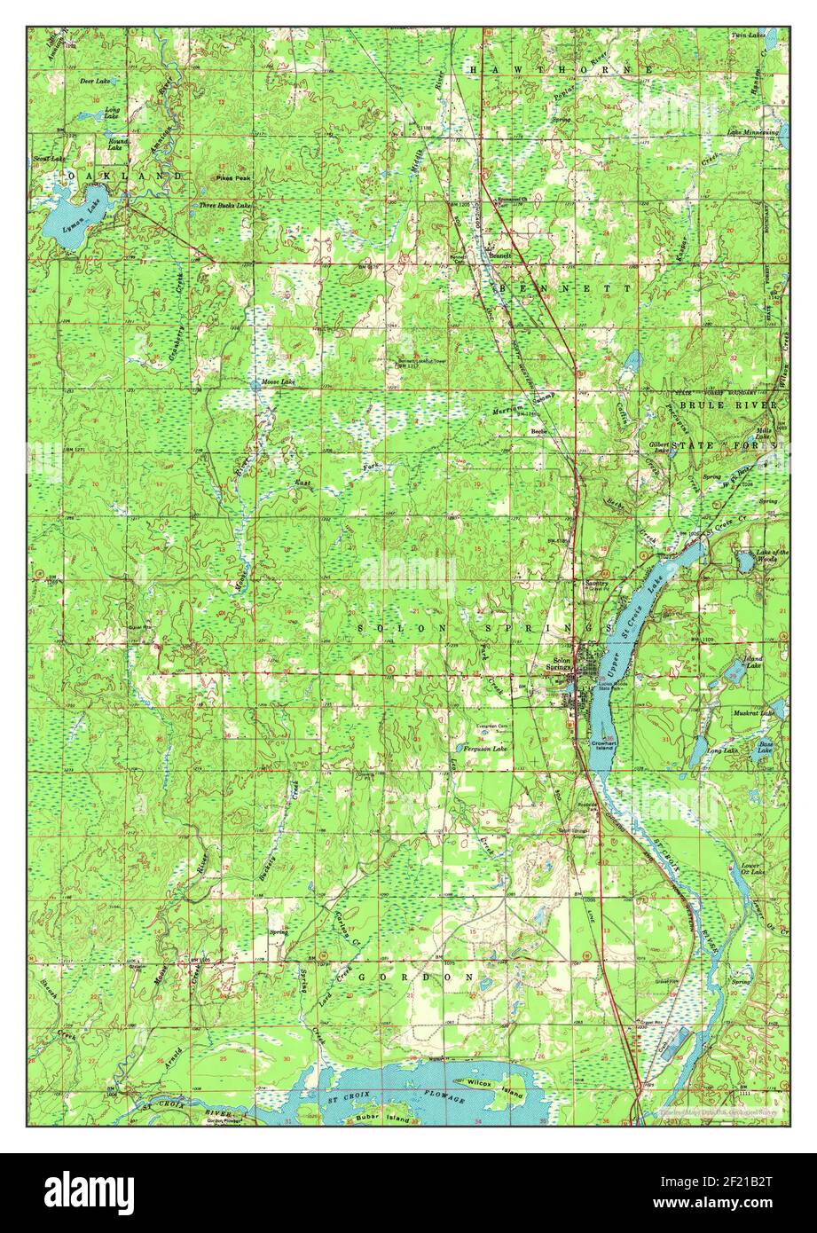 Map of solon springs hi-res stock photography and images - Alamy