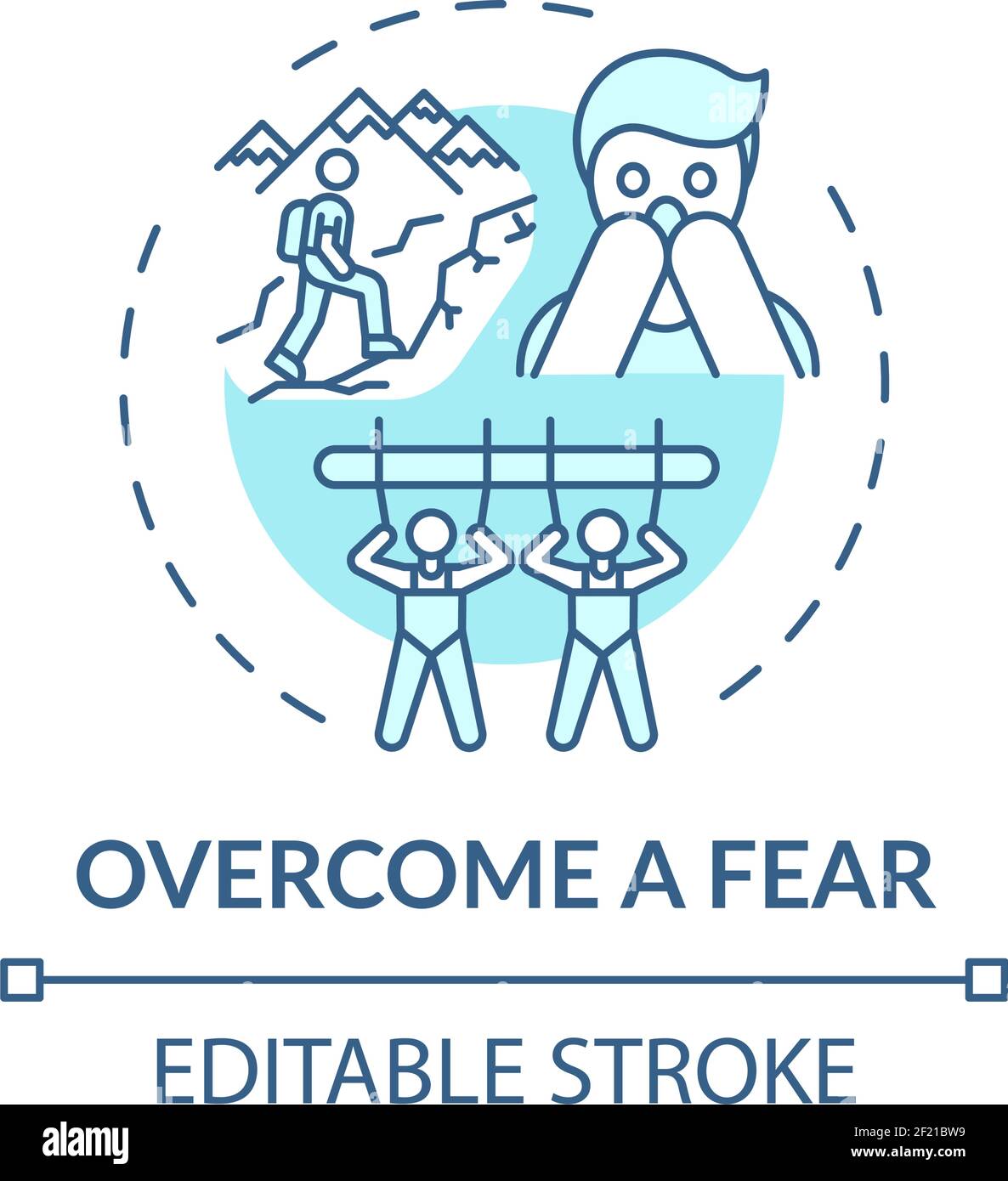 Overcome a fear concept icon Stock Vector Image & Art - Alamy