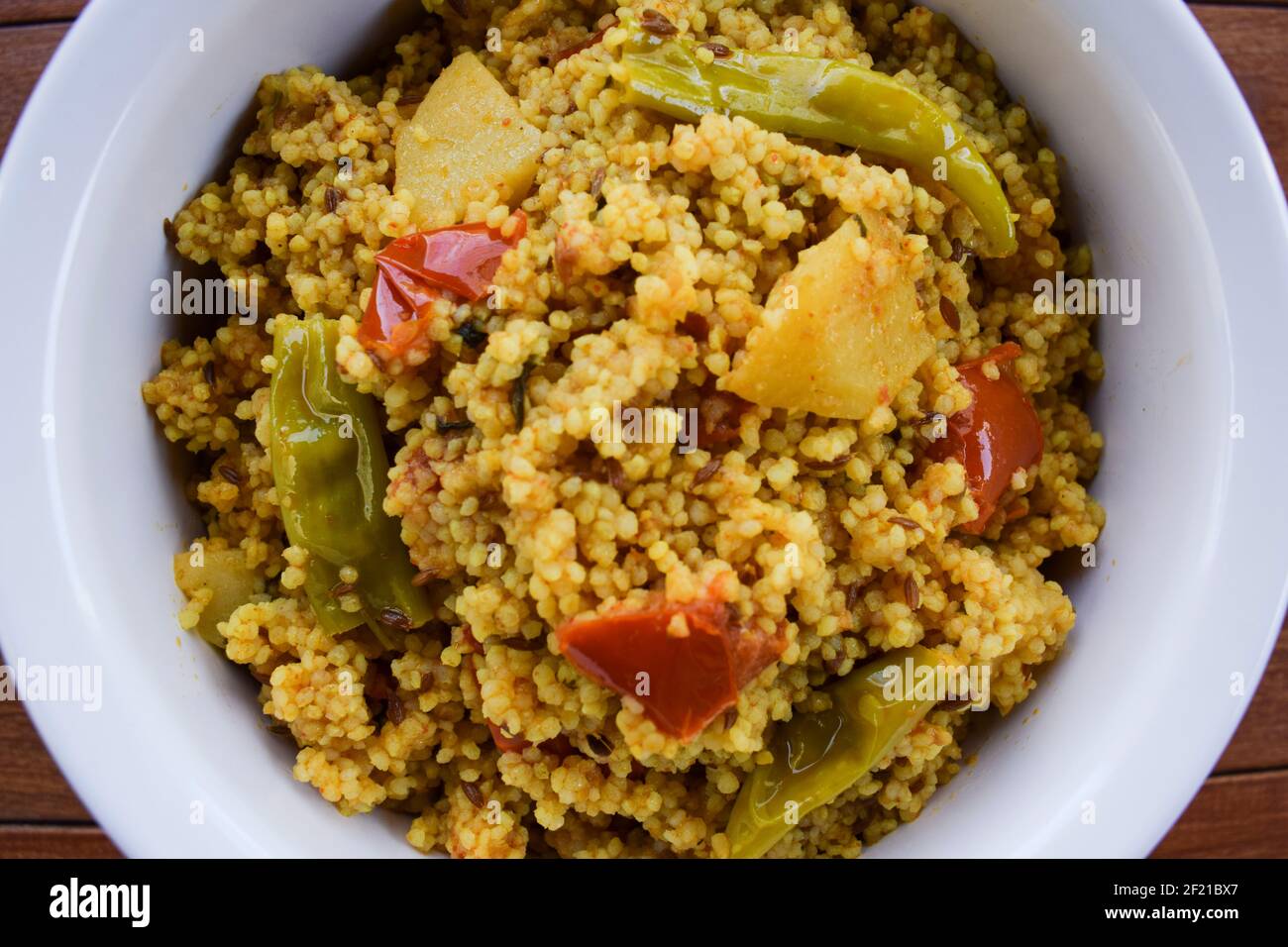 Traditional Indian fasting food recipe dish called Bhagar homemade of ...