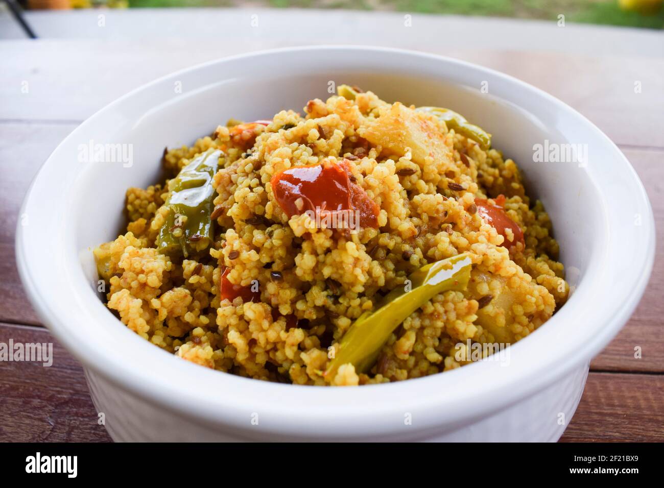 Traditional Indian fasting food recipe dish called Bhagar homemade of ...