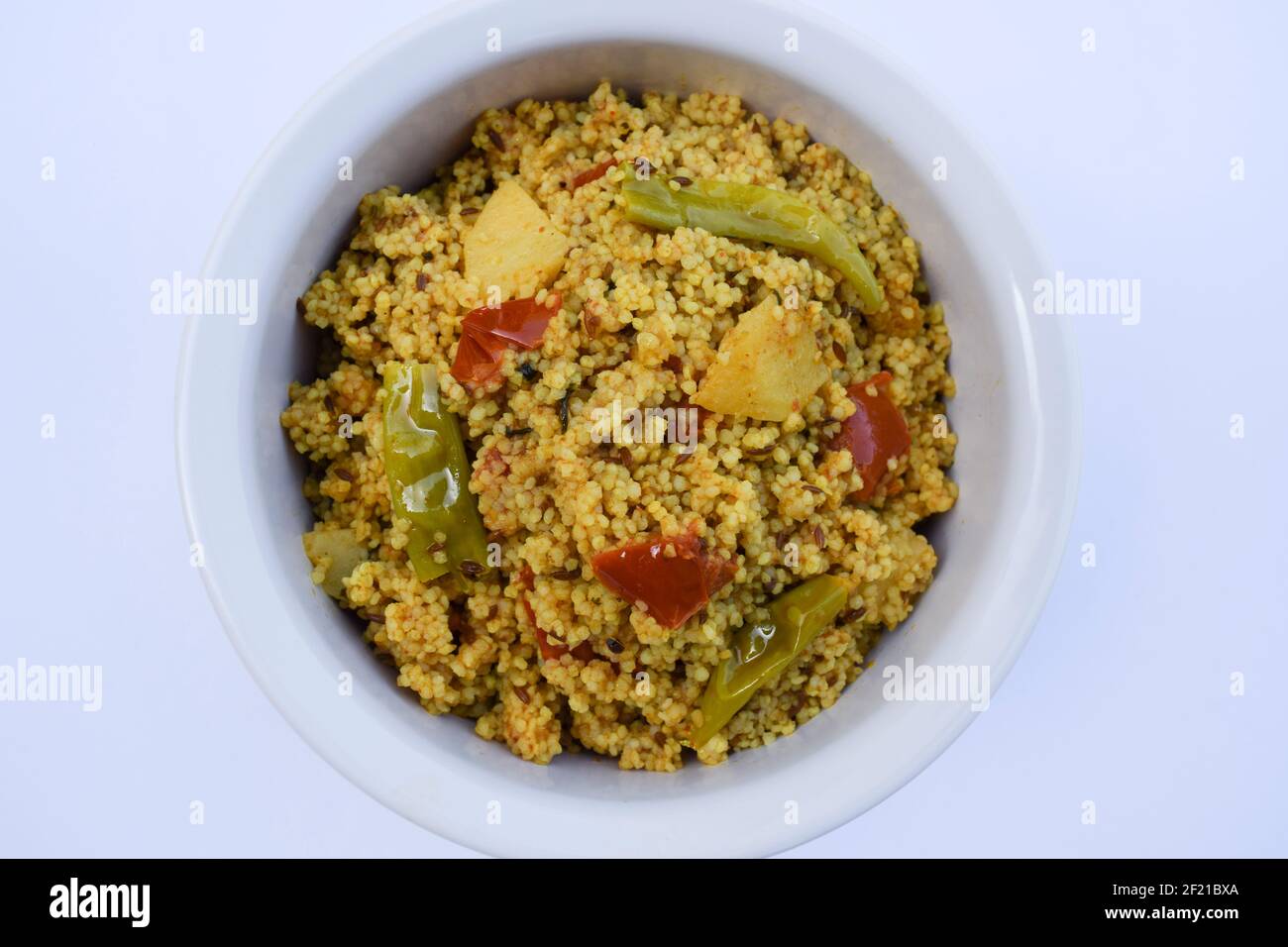 Traditional Indian fasting food recipe dish called Bhagar homemade of ...