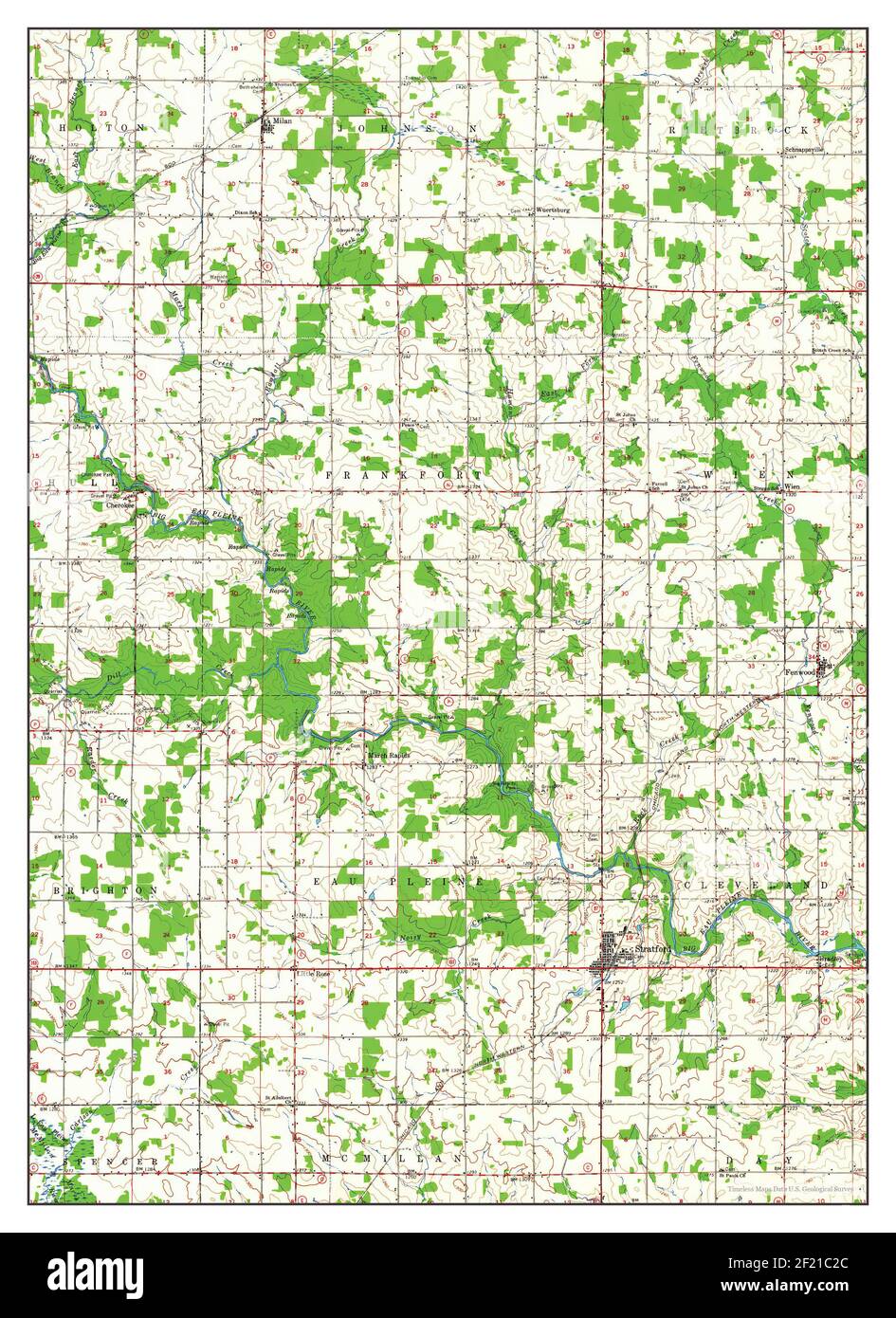 Map of stratford wisconsin hi-res stock photography and images - Alamy
